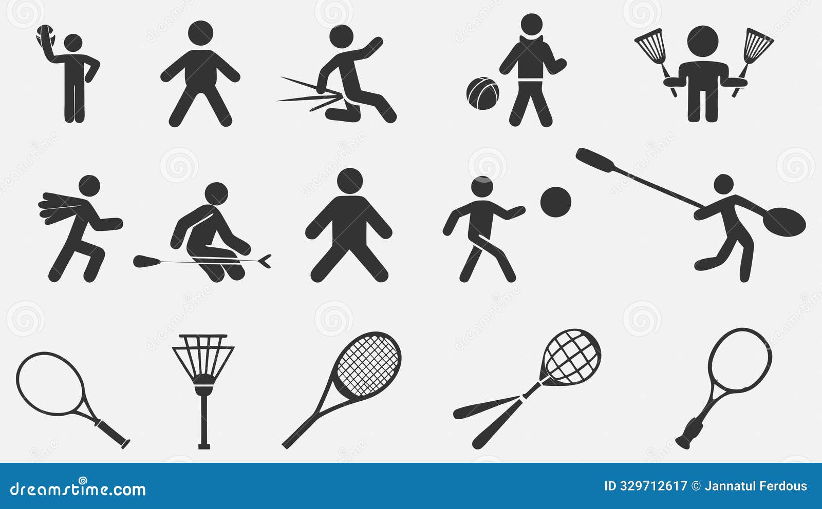 Ultimate Collection of Sports Disciplines Icons, Vector Stick Figure ...