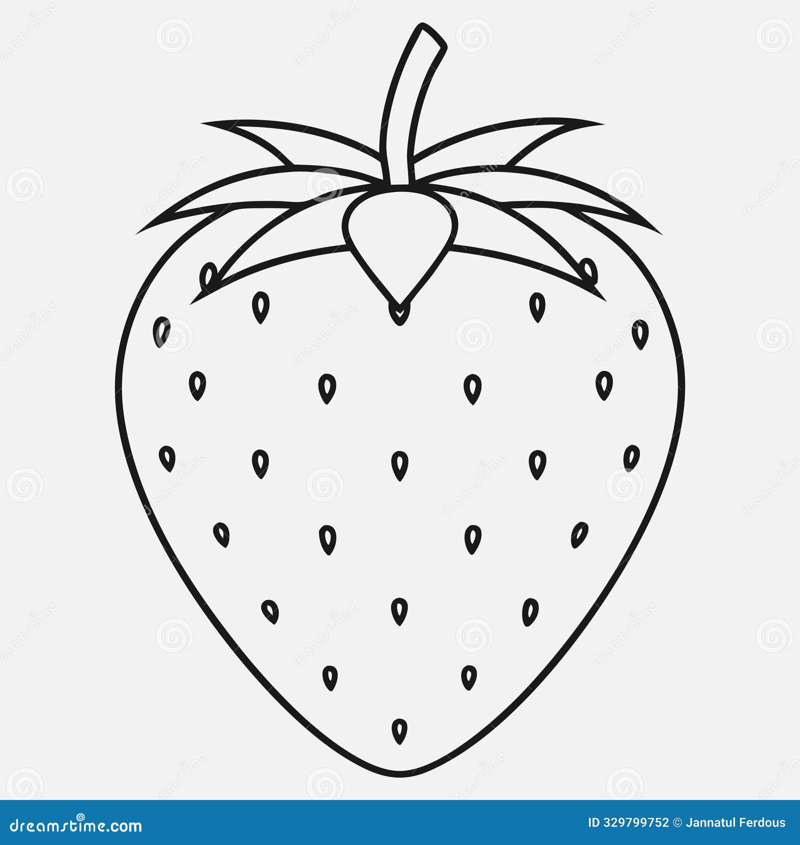 Stunning Strawberry Line Art Collection Stock Illustration ...