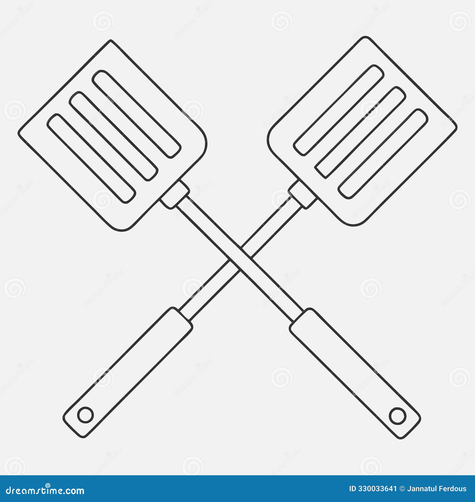 Cooking Spatula Line Art Masterpiece Stock Vector - Illustration of ...