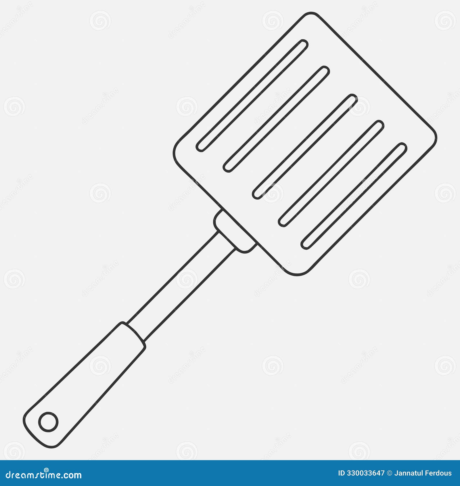 Cooking Spatula Line Art Masterpiece Stock Vector - Illustration of ...