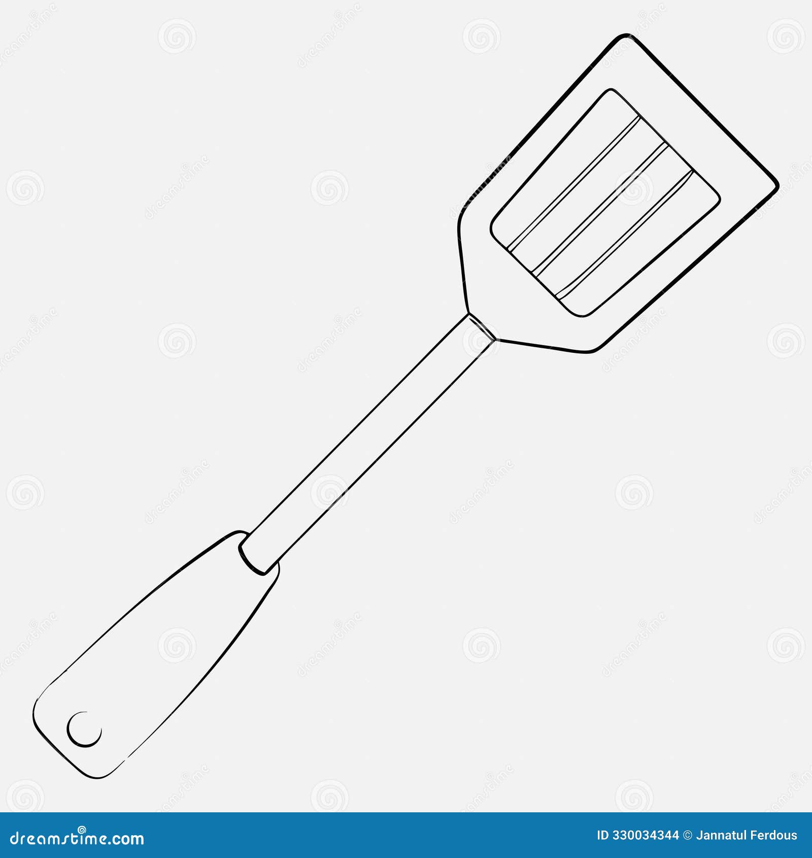 Cooking Spatula Line Art Masterpiece Stock Vector - Illustration of ...