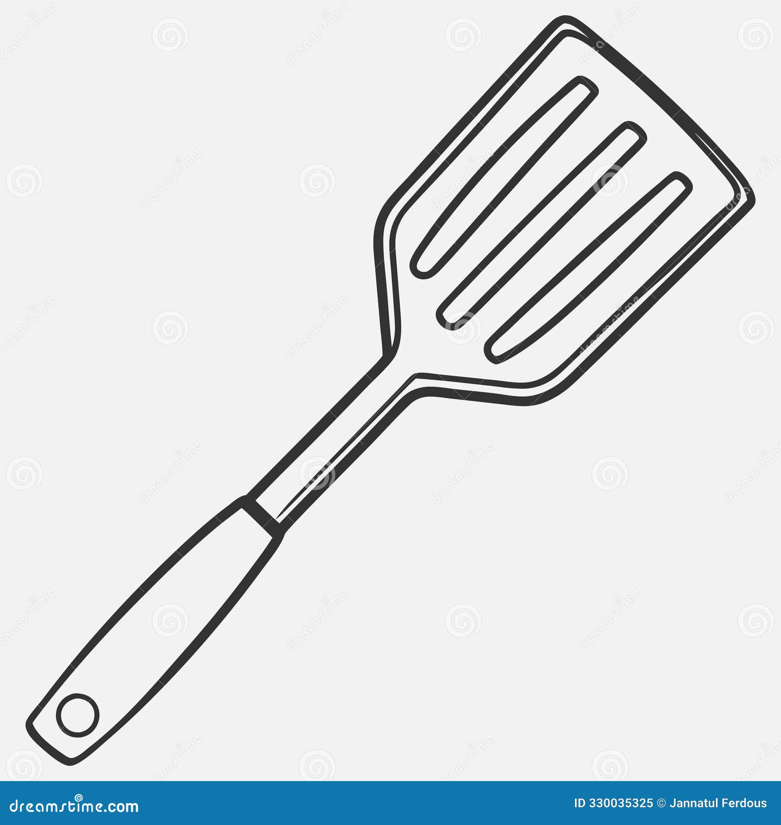 Cooking Spatula Line Art Masterpiece Stock Vector - Illustration of ...