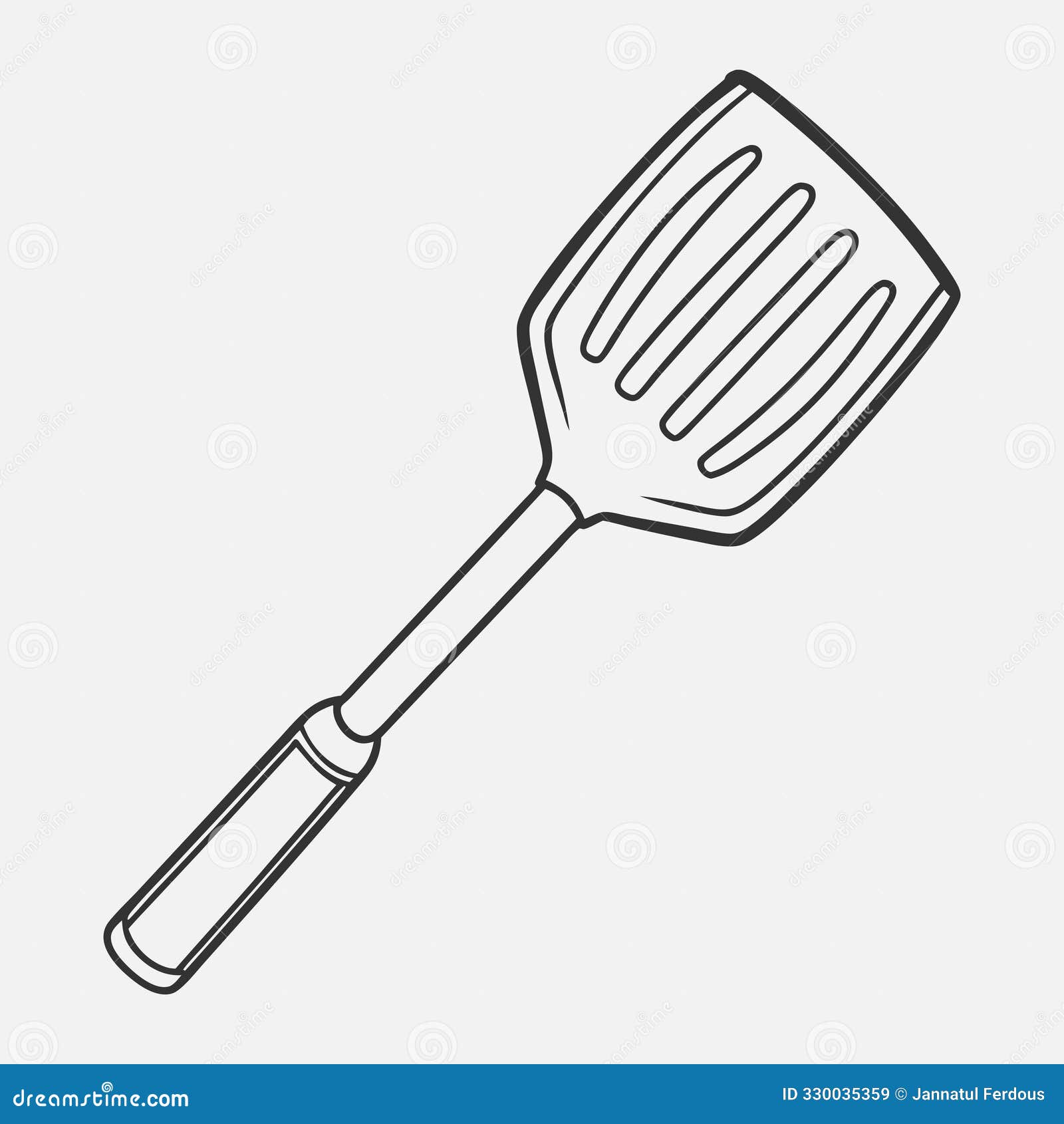 Cooking Spatula Line Art Masterpiece Stock Vector - Illustration of ...