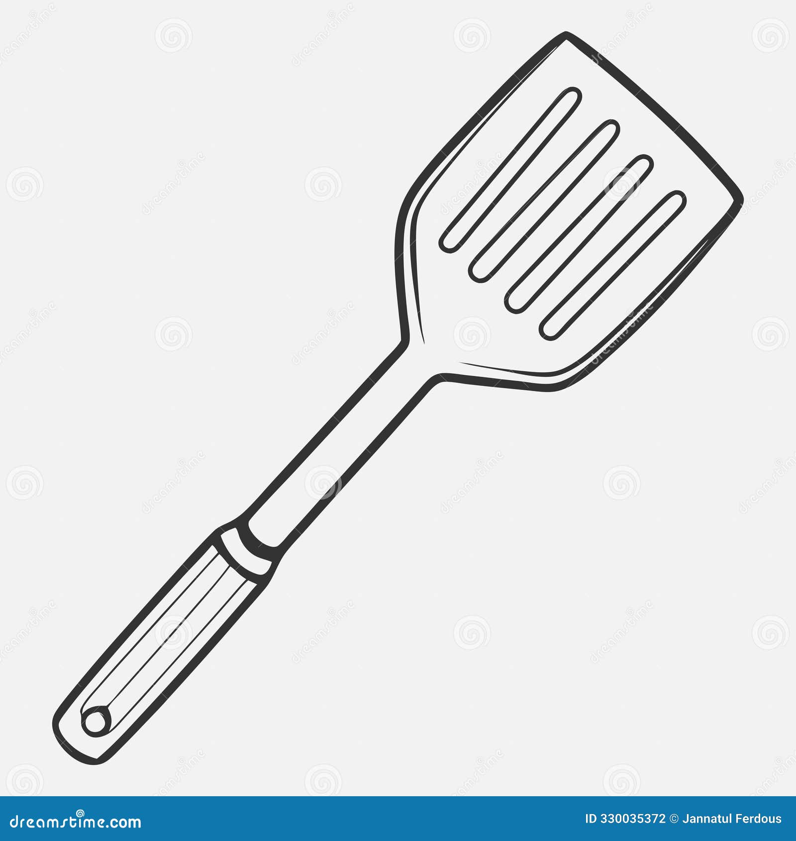 Cooking Spatula Line Art Masterpiece Stock Vector - Illustration of ...