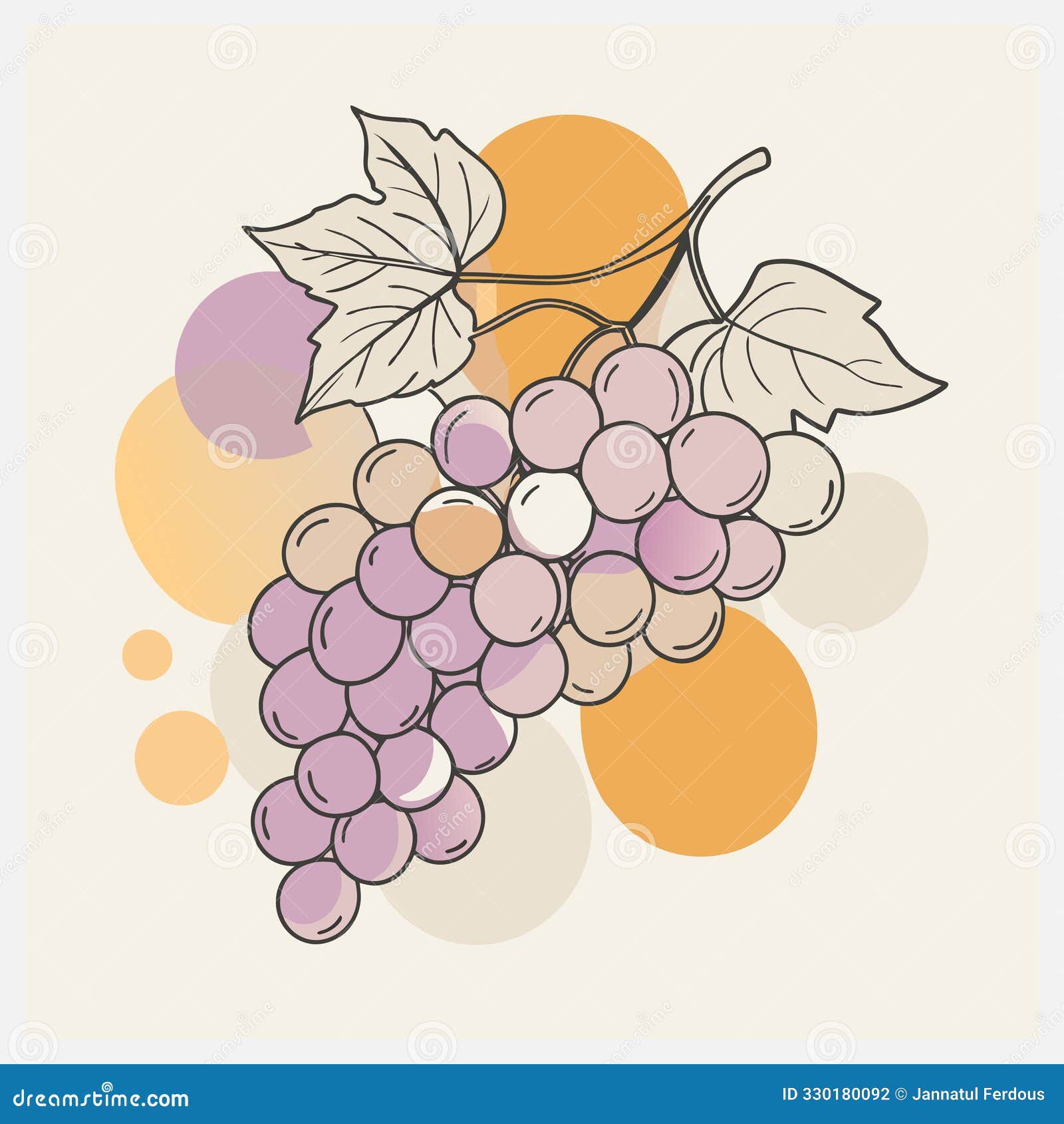 Exquisite Grape Vector Illustration Stock Illustration - Illustration ...