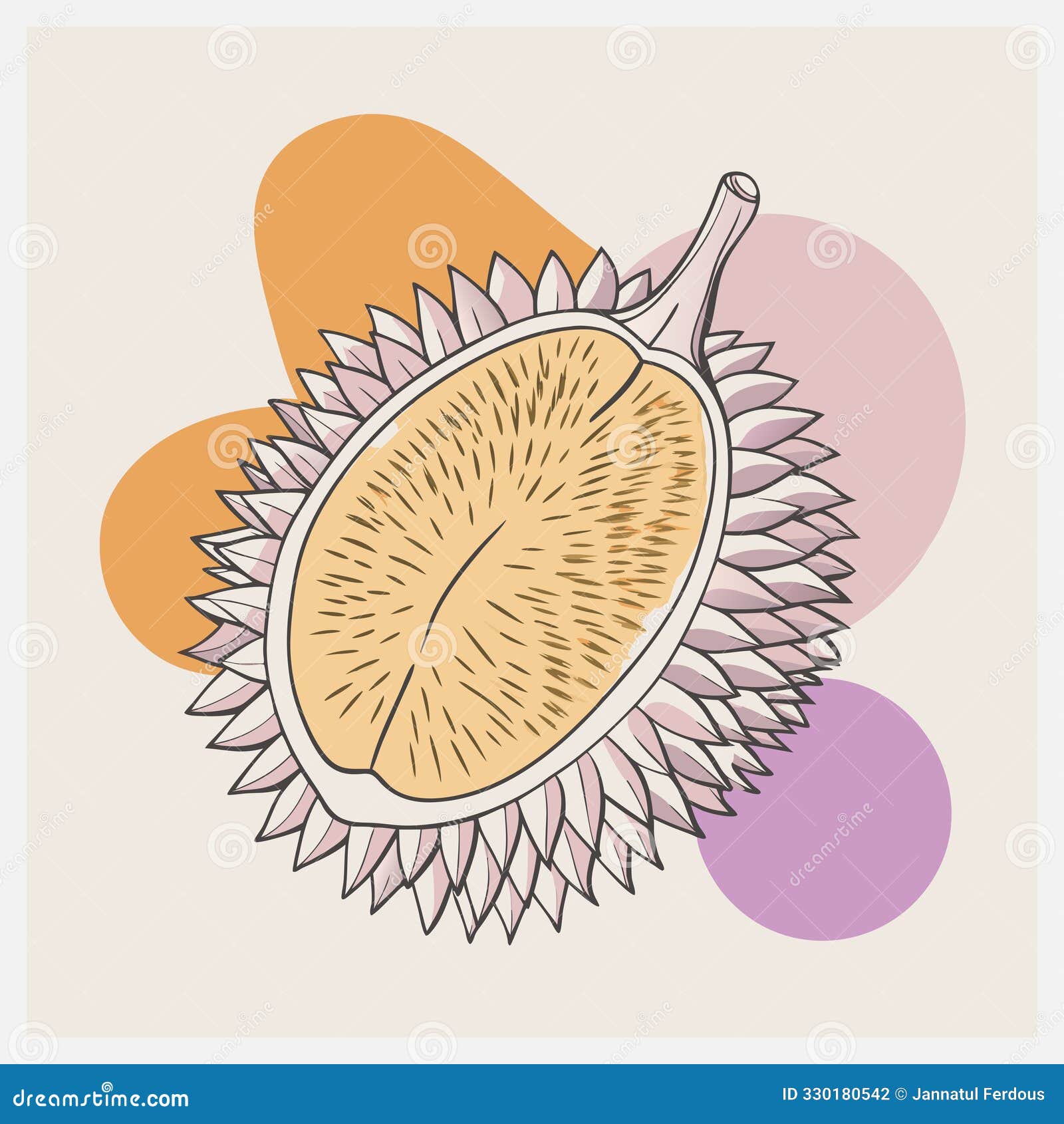 Ultimate Durian Vector Illustration - Exotic Fruit Art Stock Vector ...