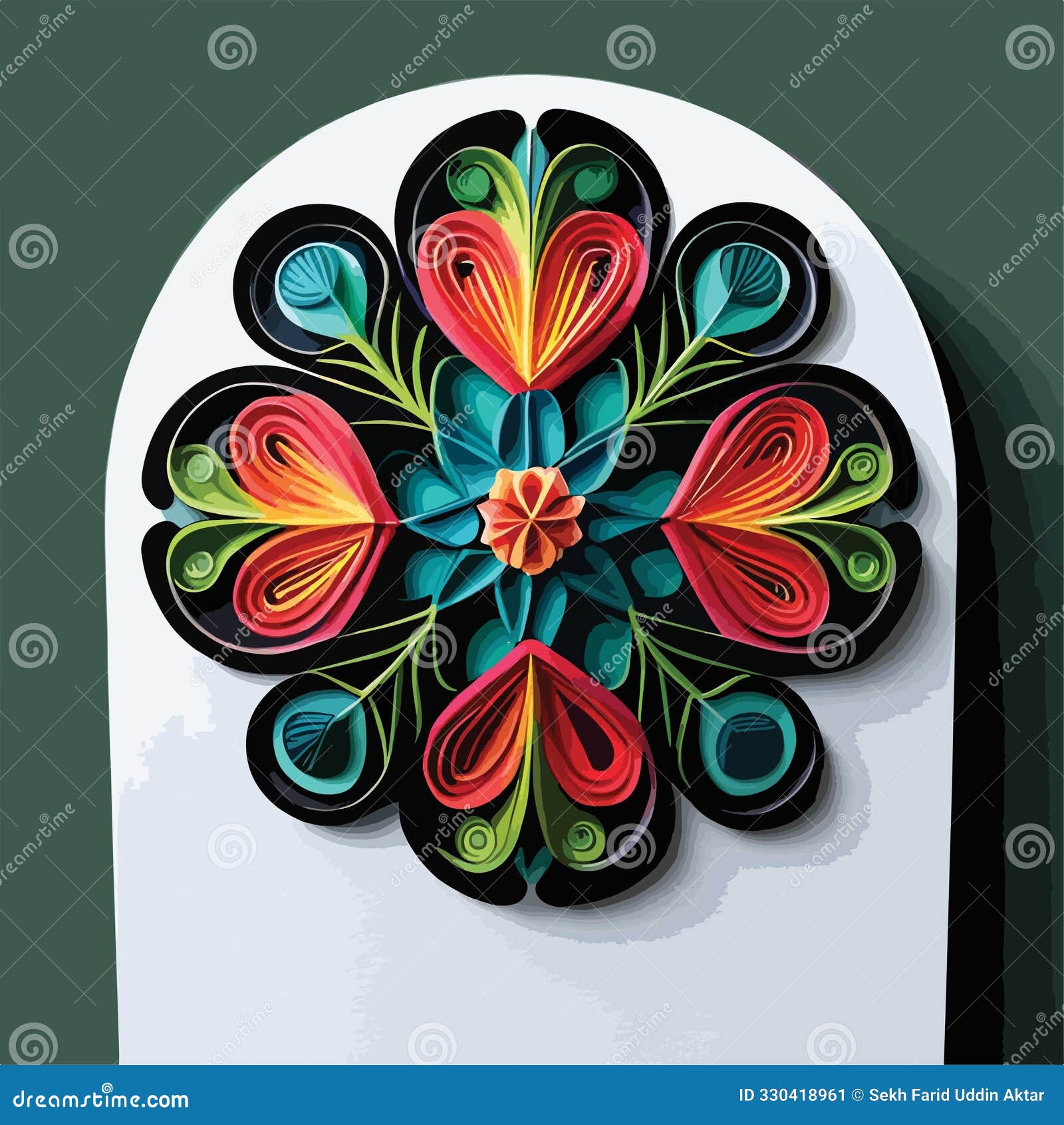 Mandala Watercolor Art and Illustration Generative AI Stock ...