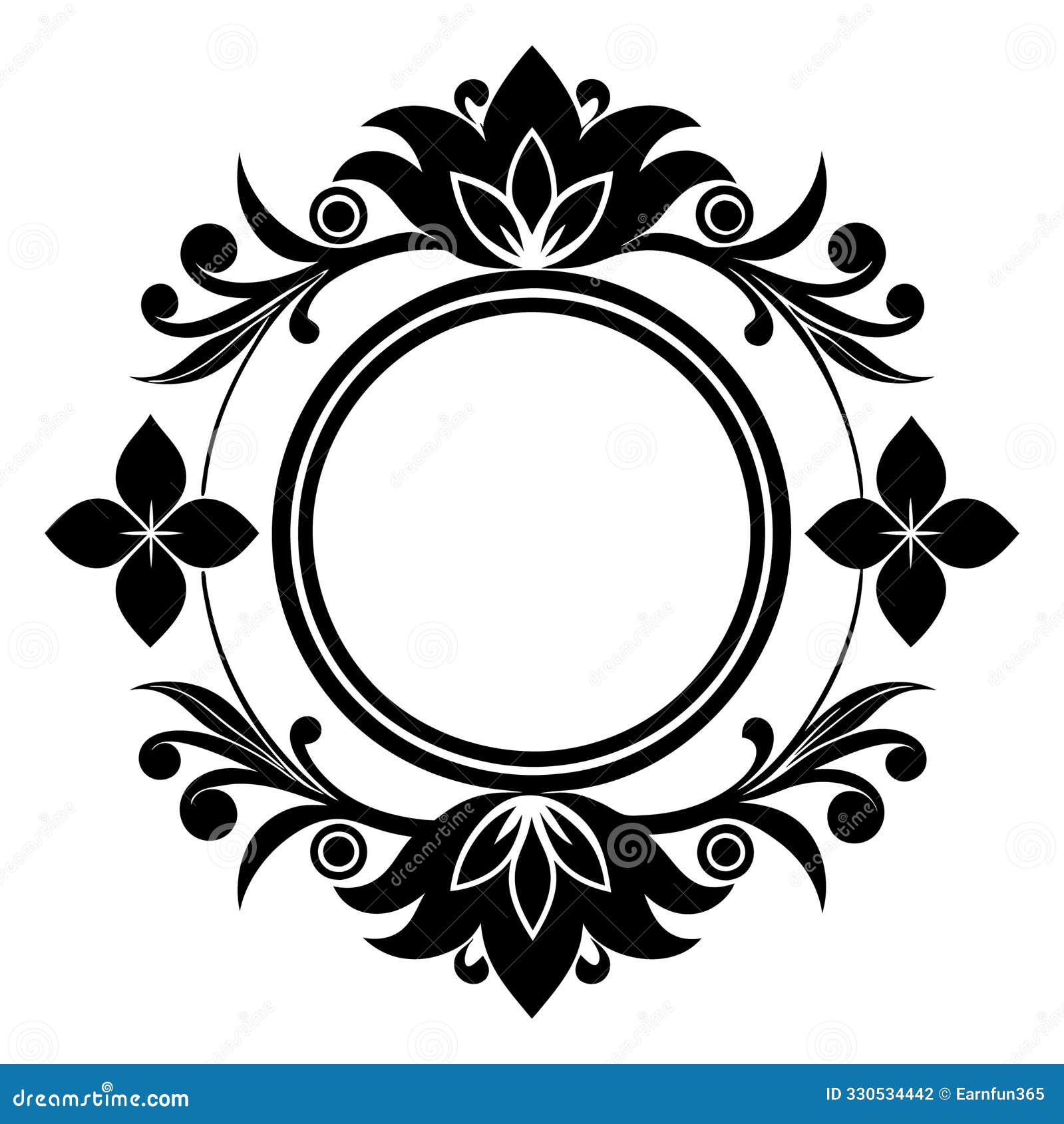 Art and Illustration of Thai Frame Elements. Stock Vector ...