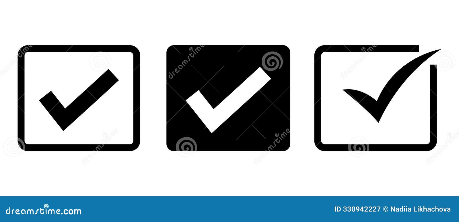 Vector Check Mark Icons. a Check Mark Icon Indicates that the Task Has ...