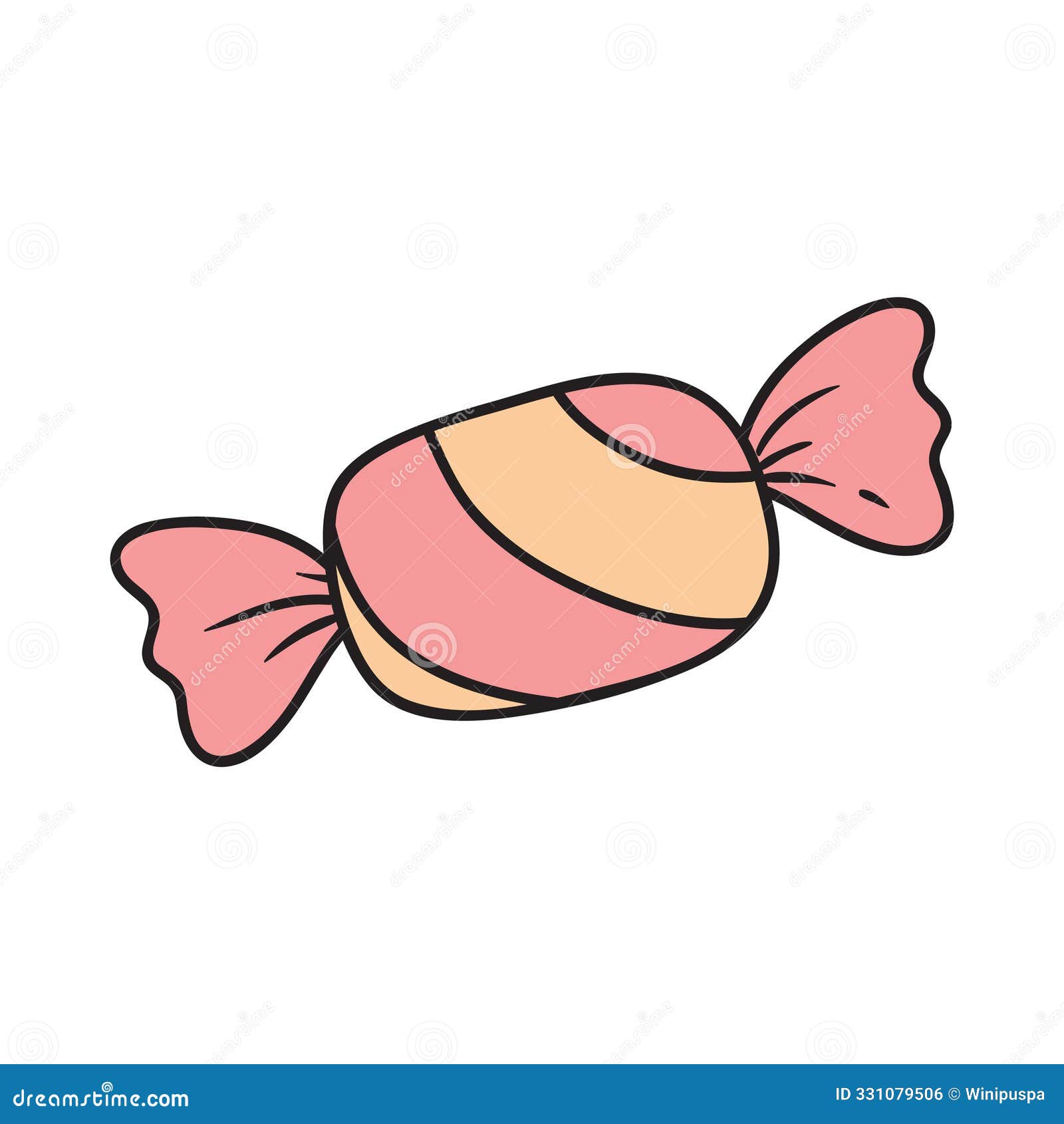 Cartoon Candy Illustration Isolated in White Stock Vector ...