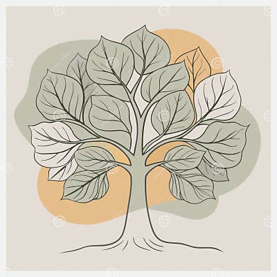 Teak Tree Vector Illustration Stock Vector - Illustration of plant ...