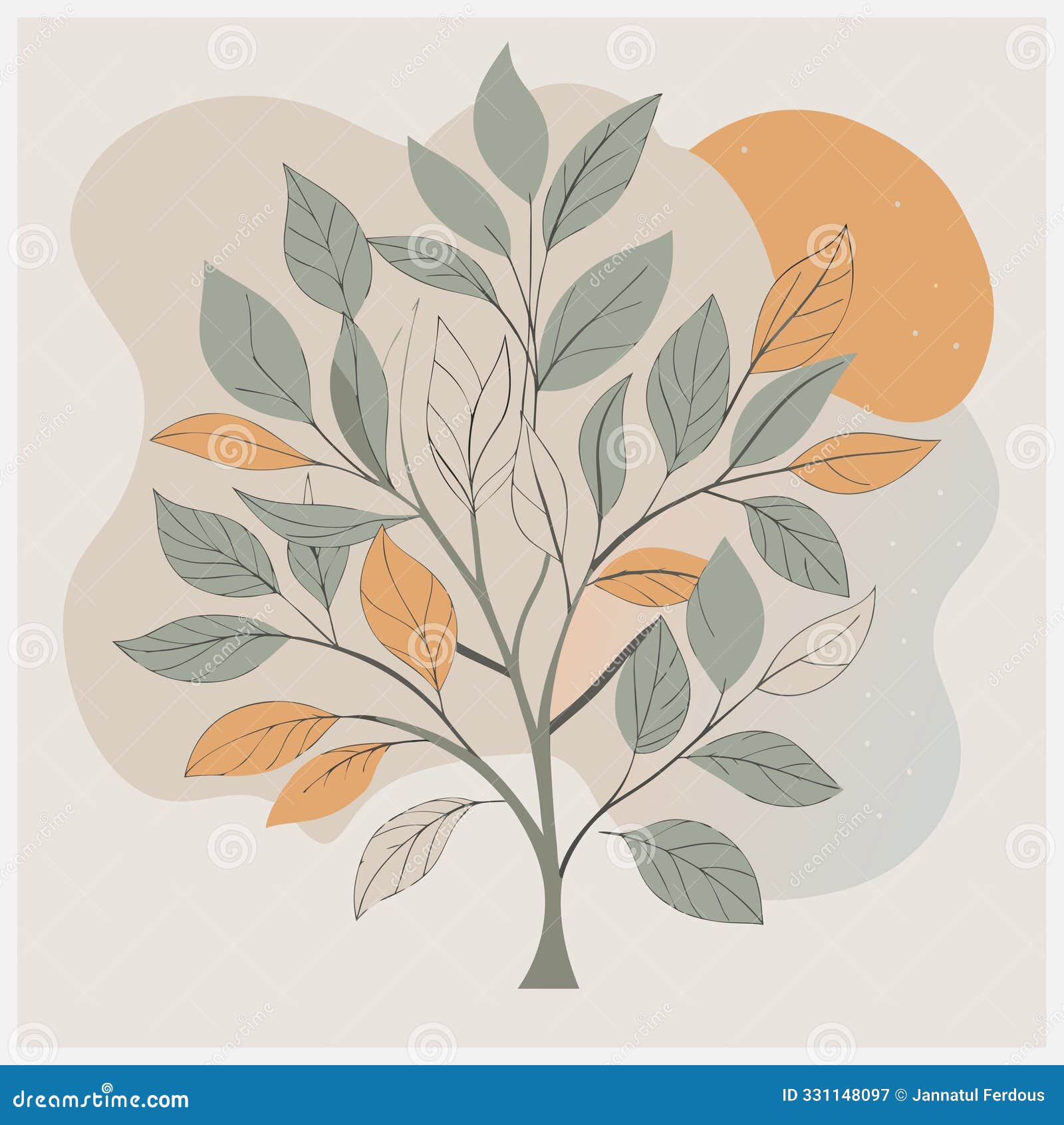 Laurel Tree Vector: Elegant and Detailed Botanical Illustration Stock ...