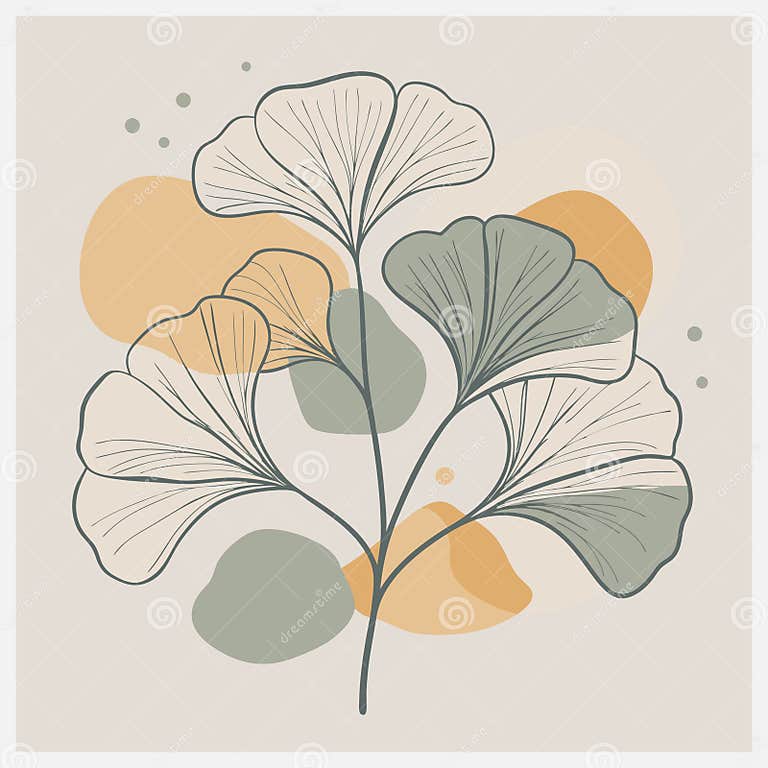 Majestic Ginkgo Tree Vector Illustration, Timeless Elegance in Nature S ...