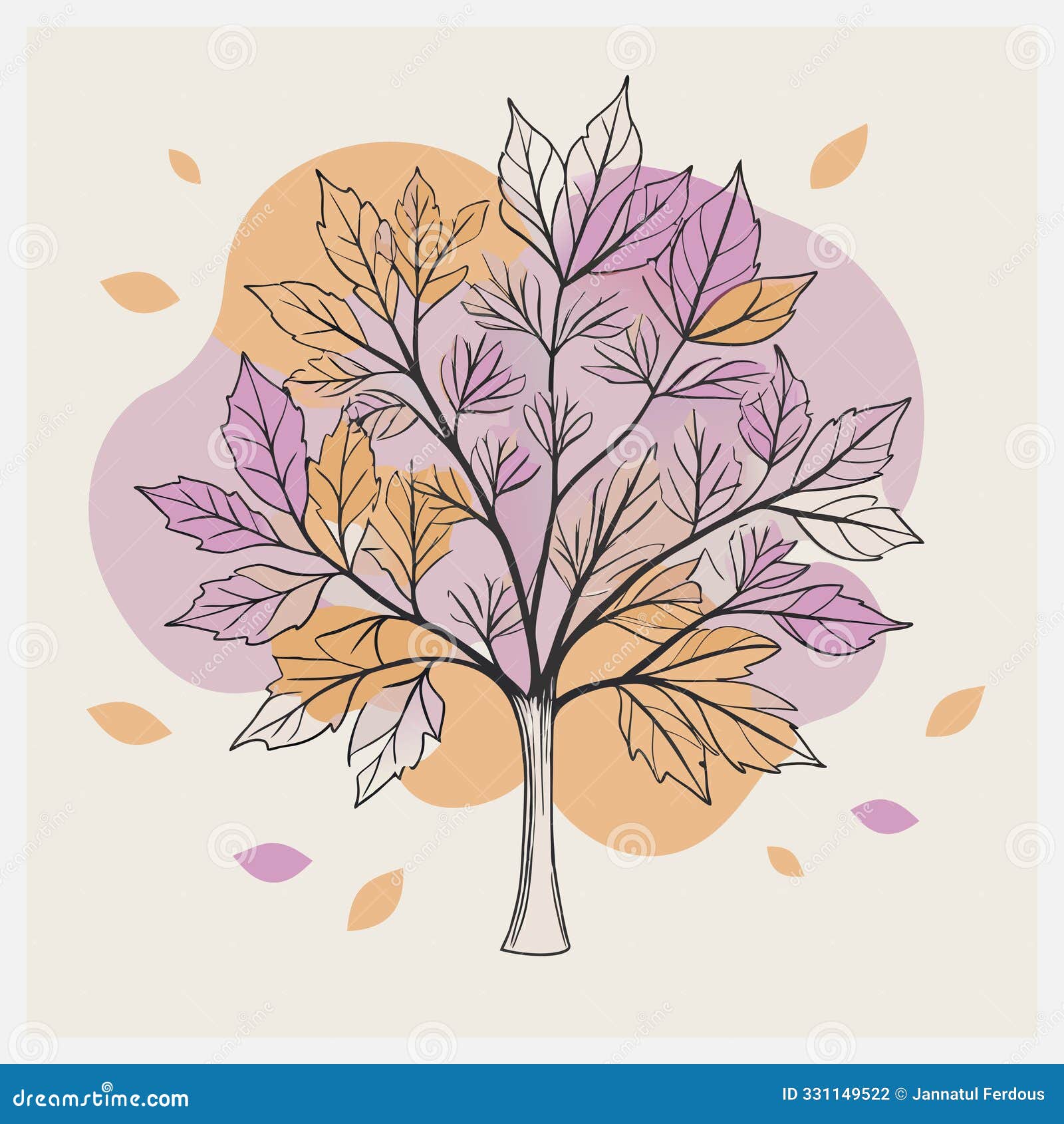 Majestic Ash-Leaved Maple Tree Vector Illustration Stock Illustration ...