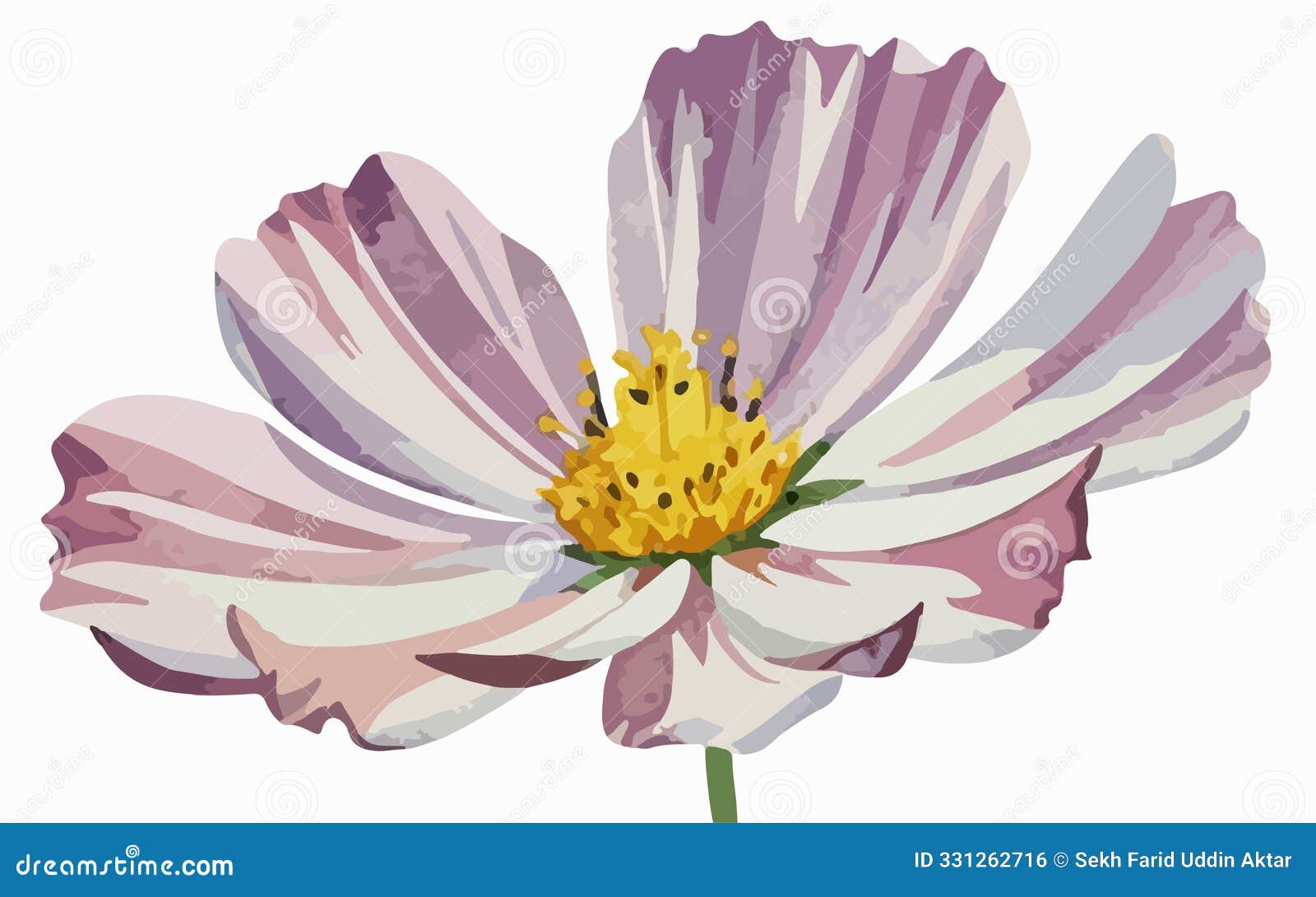 Cosmos Watercolor Art and Illustration Generative AI Stock Illustration ...