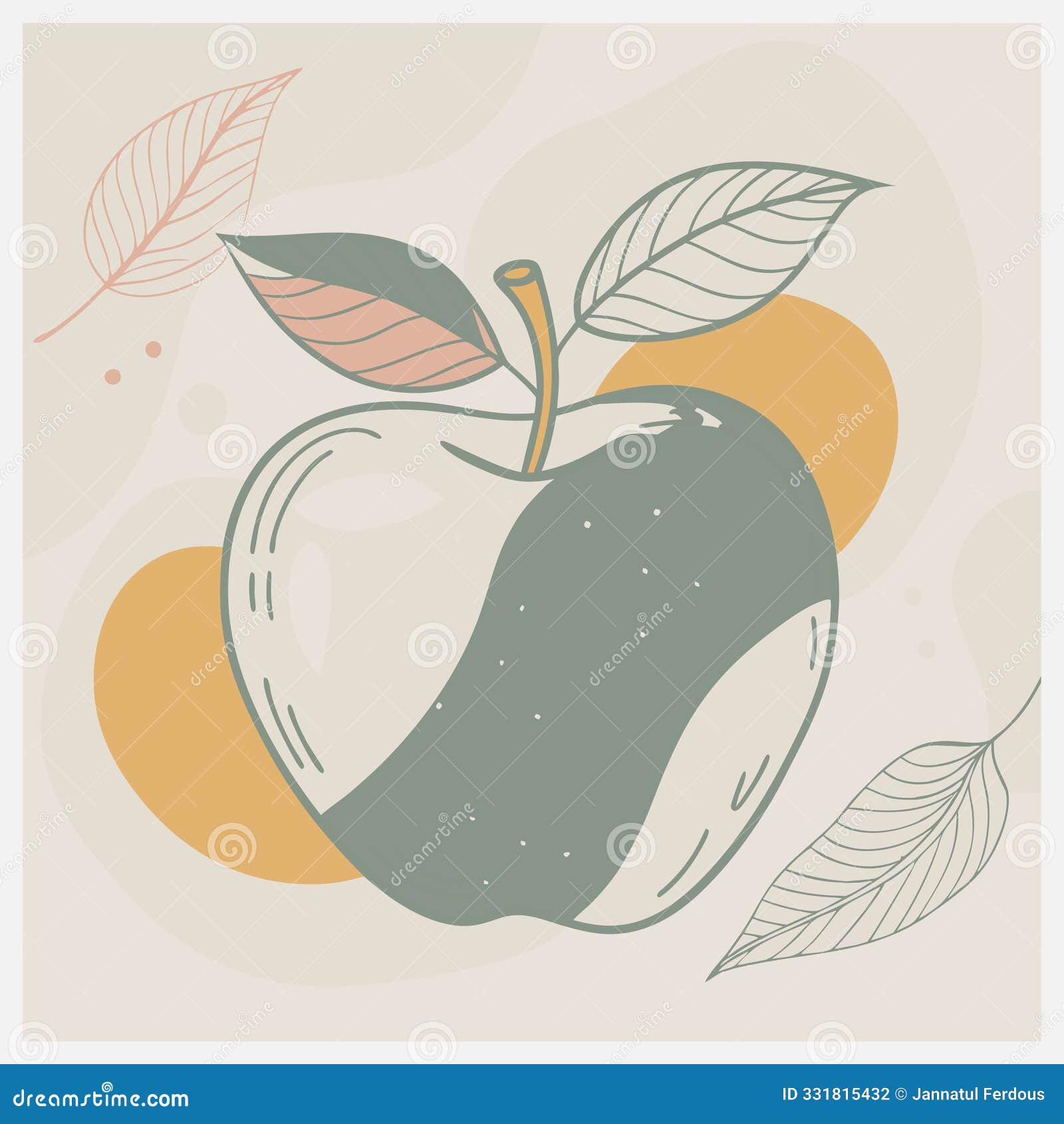 Crisp and Vibrant Apple Fruit Vector Illustration Stock Illustration - Illustration of green ...