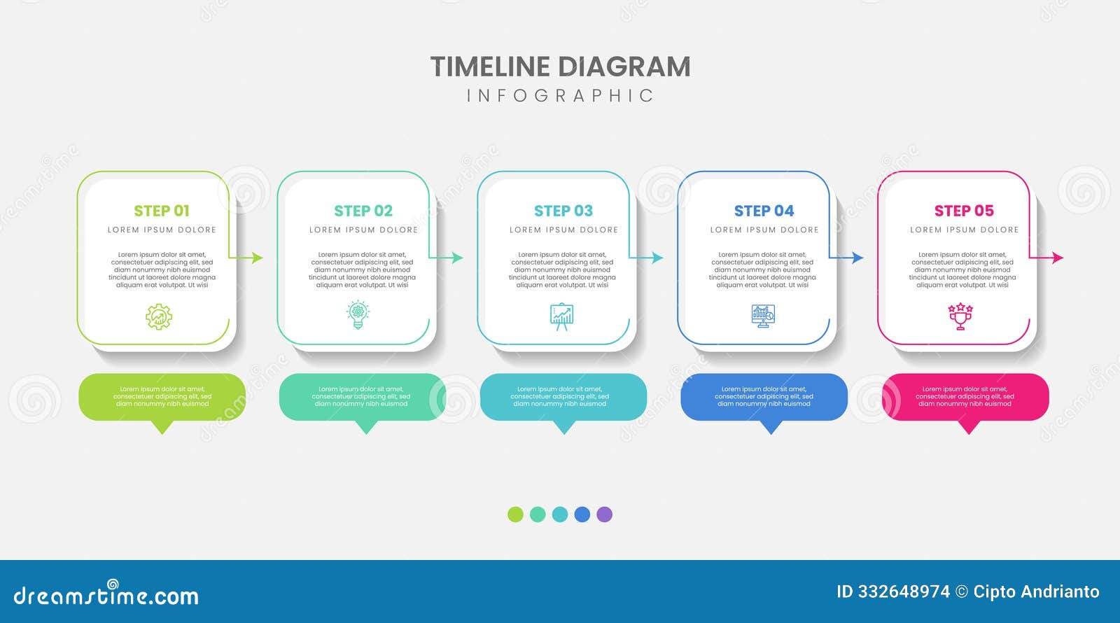 Time Line Creator Infographic Template. 5 Step Timeline Journey ...