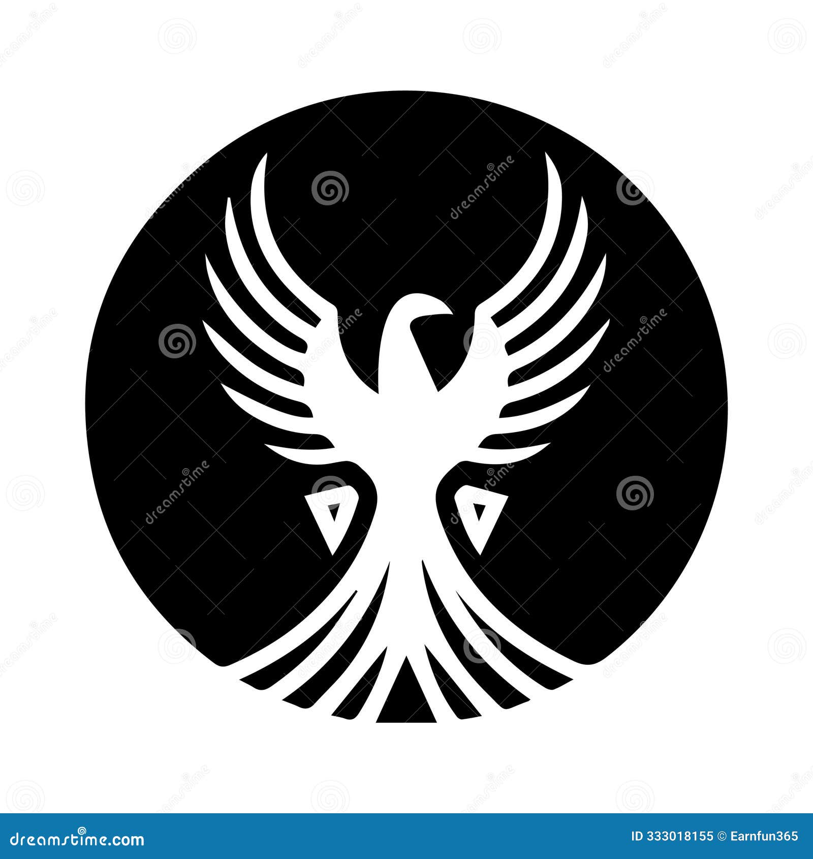 Phoenix Rising Vector Silhouette Logo Stock Vector - Illustration of ...