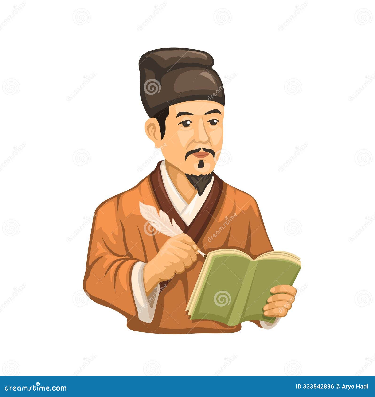 Ming Dynasty 1368-1644 Flag Waving Vector Illustration On White ...