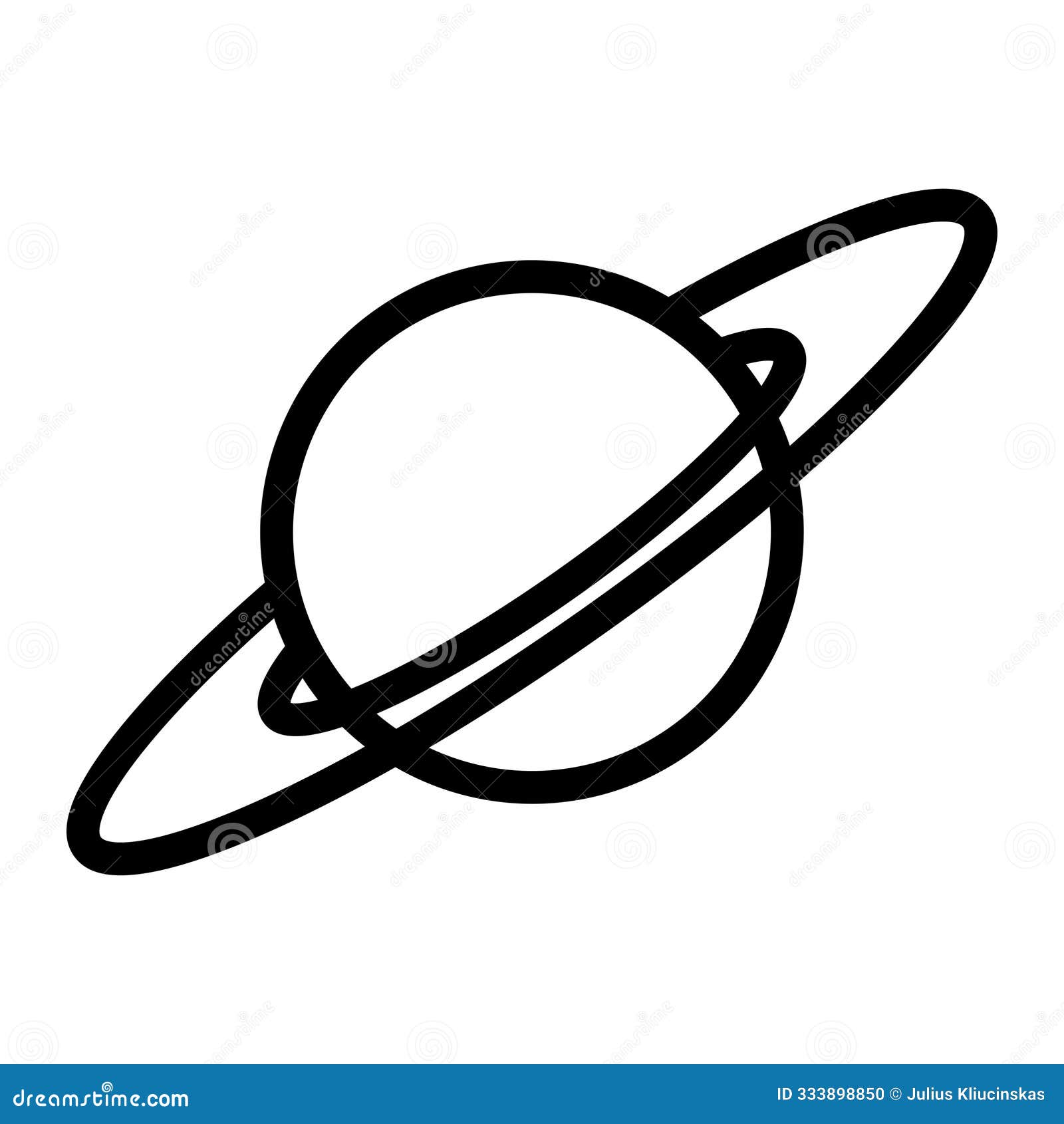 Saturn with Planetary Ring Vector Icon. a Planet of the Solar System ...