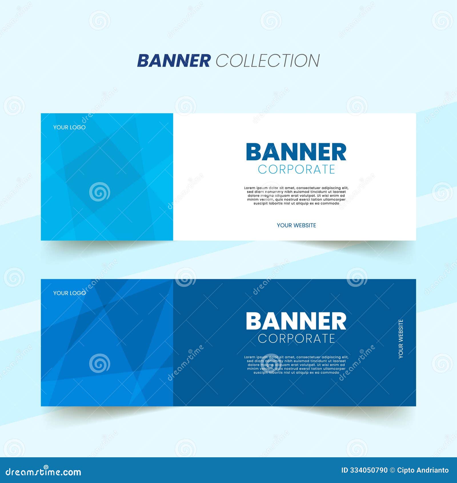 Abstract Set Web Banner Template for Business and Webinar Background ...