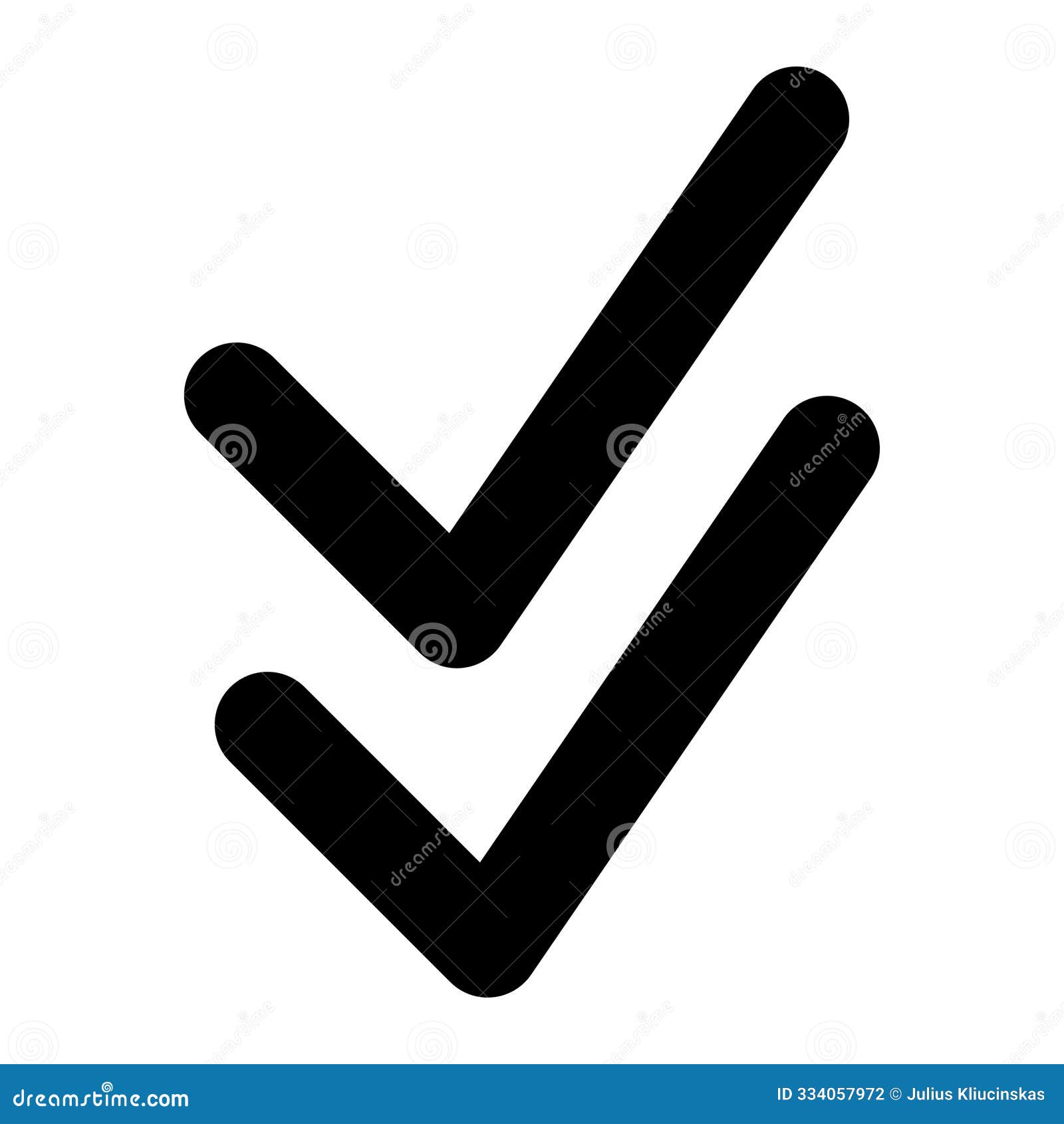 Double Checkmark Vector Icon. Simple Seen Symbol. Double Tick, Accepted ...