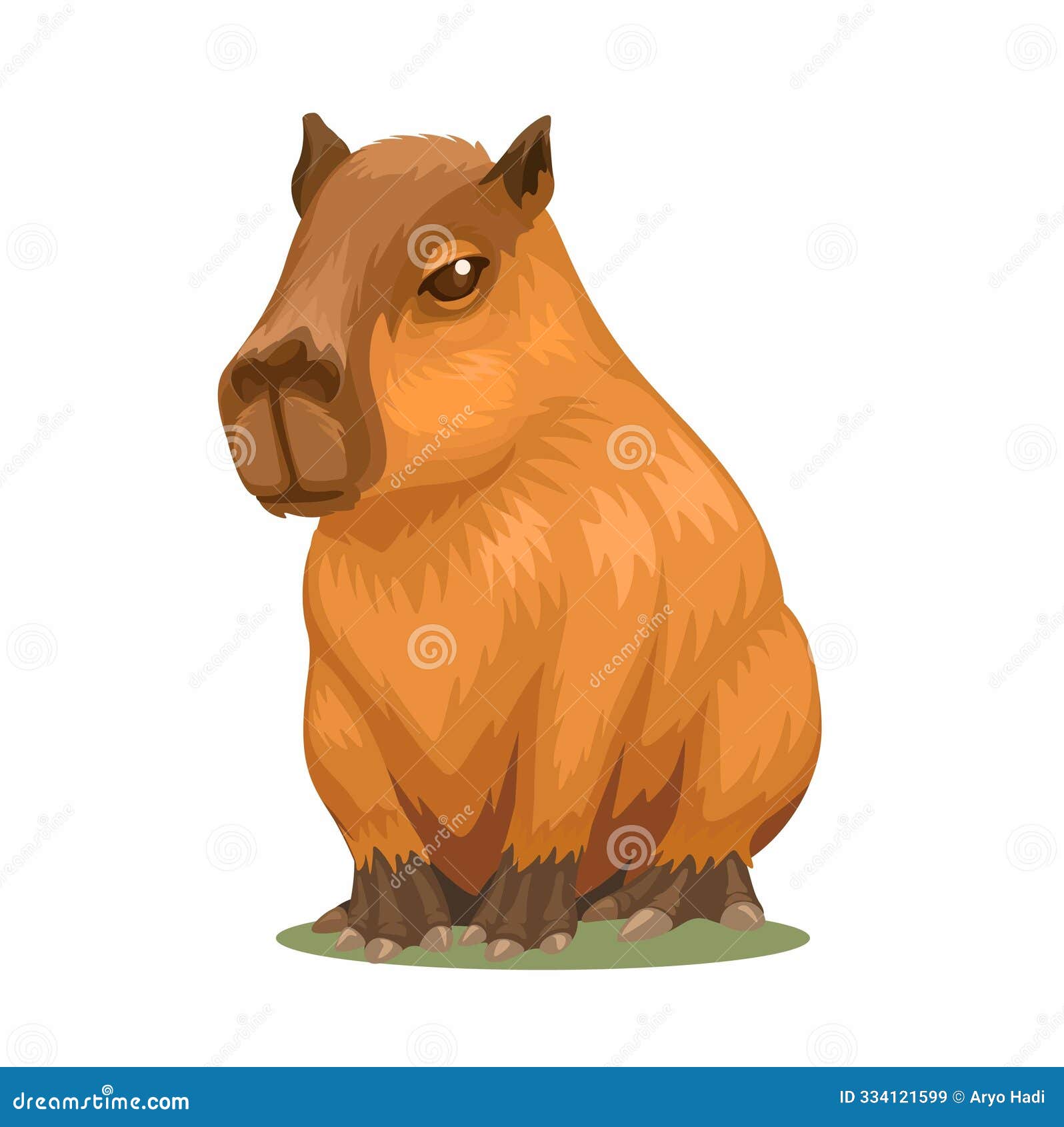 Capybara Animal Cartoon Illustration Vector Stock Vector - Illustration ...