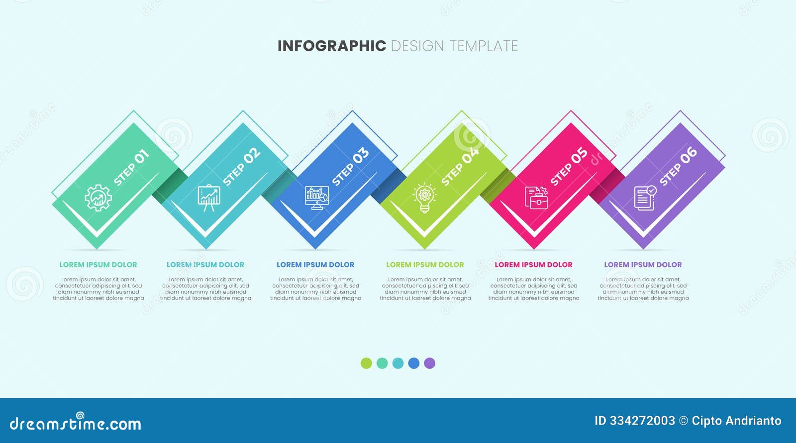Horizontal Progress Bar Featuring 6 Arrow Shaped Elements Stock Vector - Illustration of ...