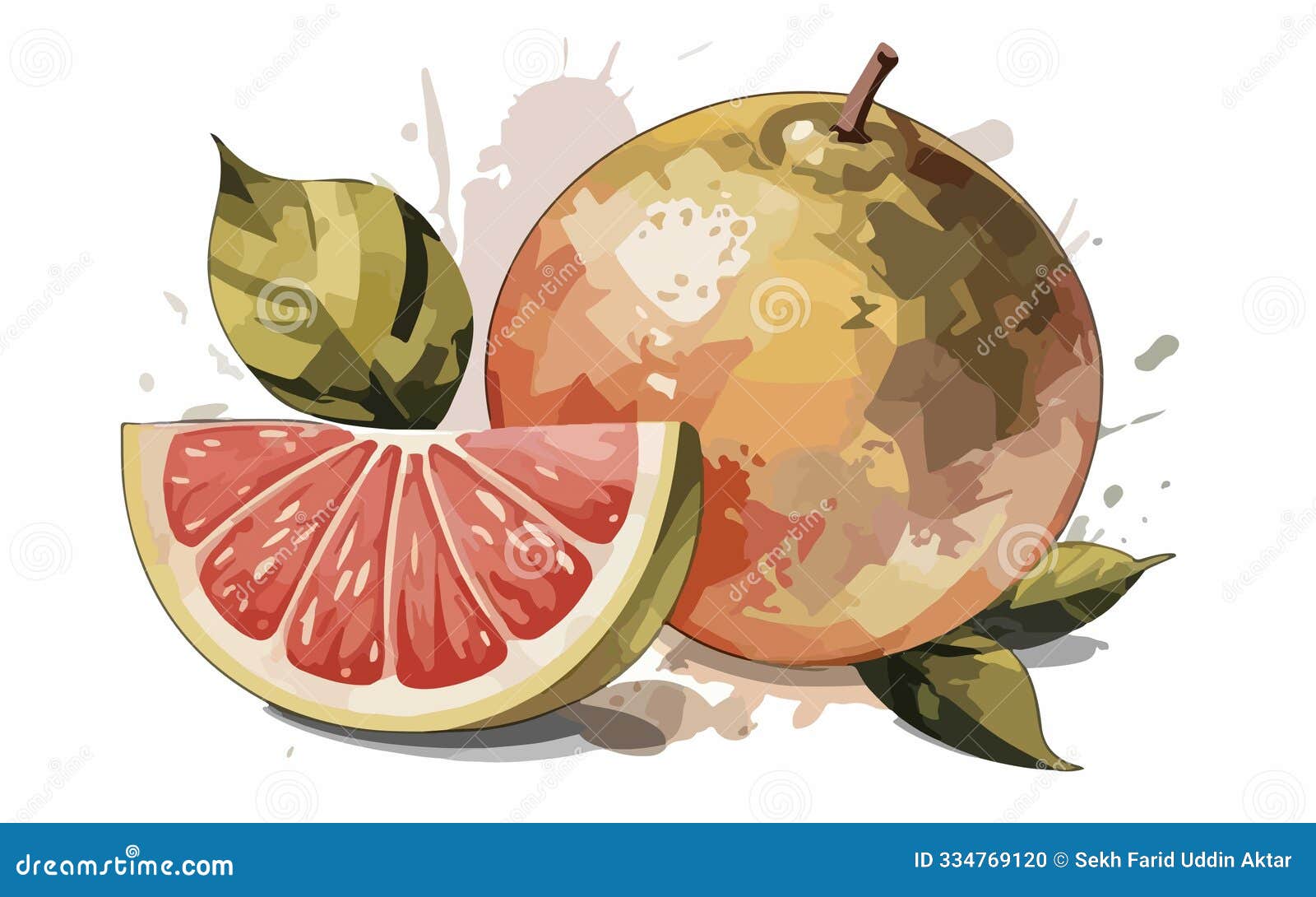Pomelo Fruits Art and Illustration Generative AI Stock Illustration ...