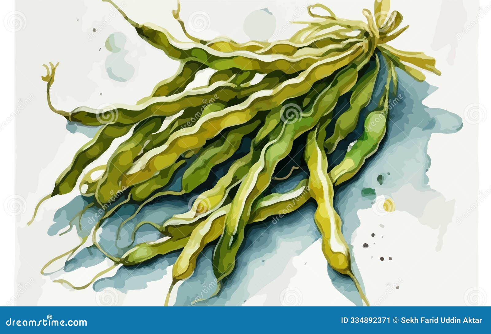 String Beans Art and Illustration Generative AI Stock Vector ...