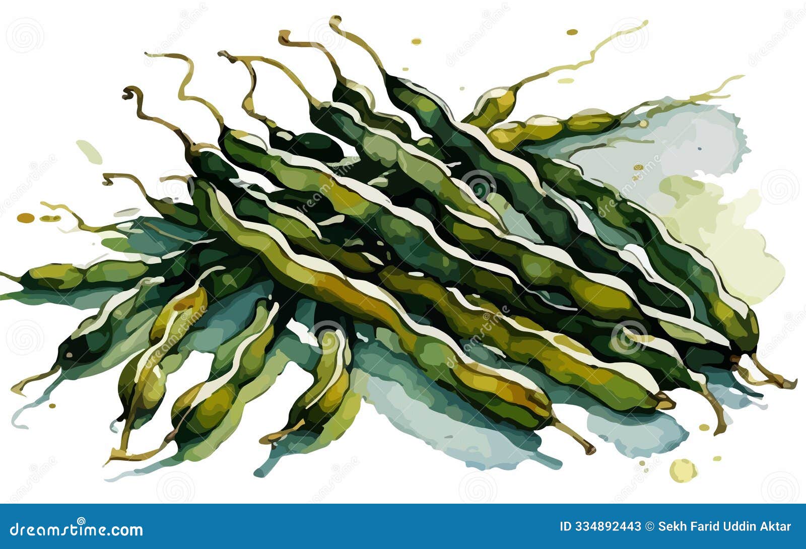 String Beans Art and Illustration Generative AI Stock Illustration ...