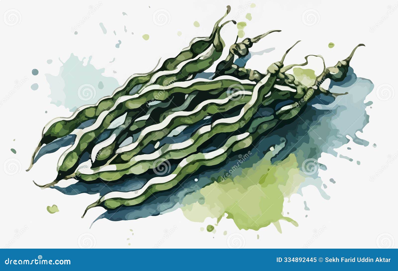 String Beans Art and Illustration Generative AI Stock Illustration ...