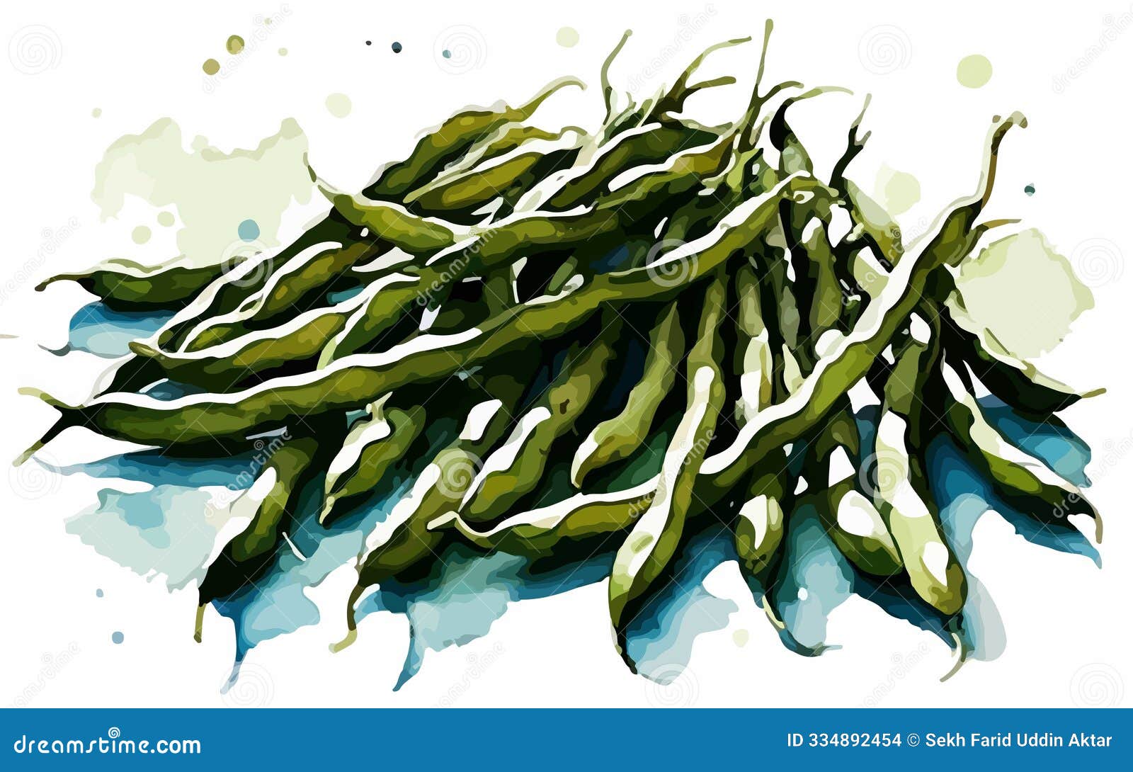 String Beans Art and Illustration Generative AI Stock Illustration ...