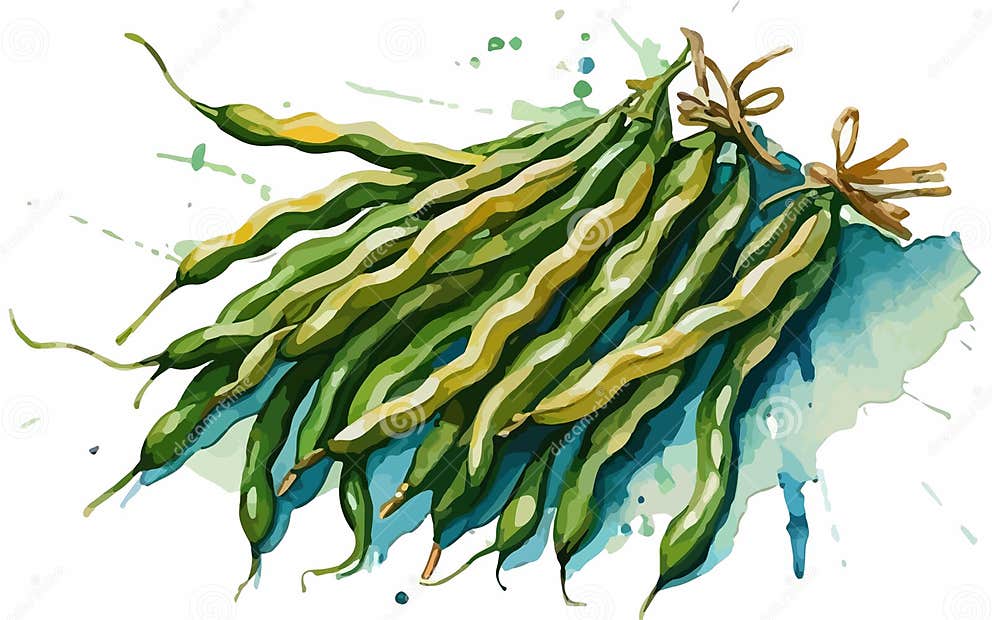 String Beans Art and Illustration Generative AI Stock Illustration ...