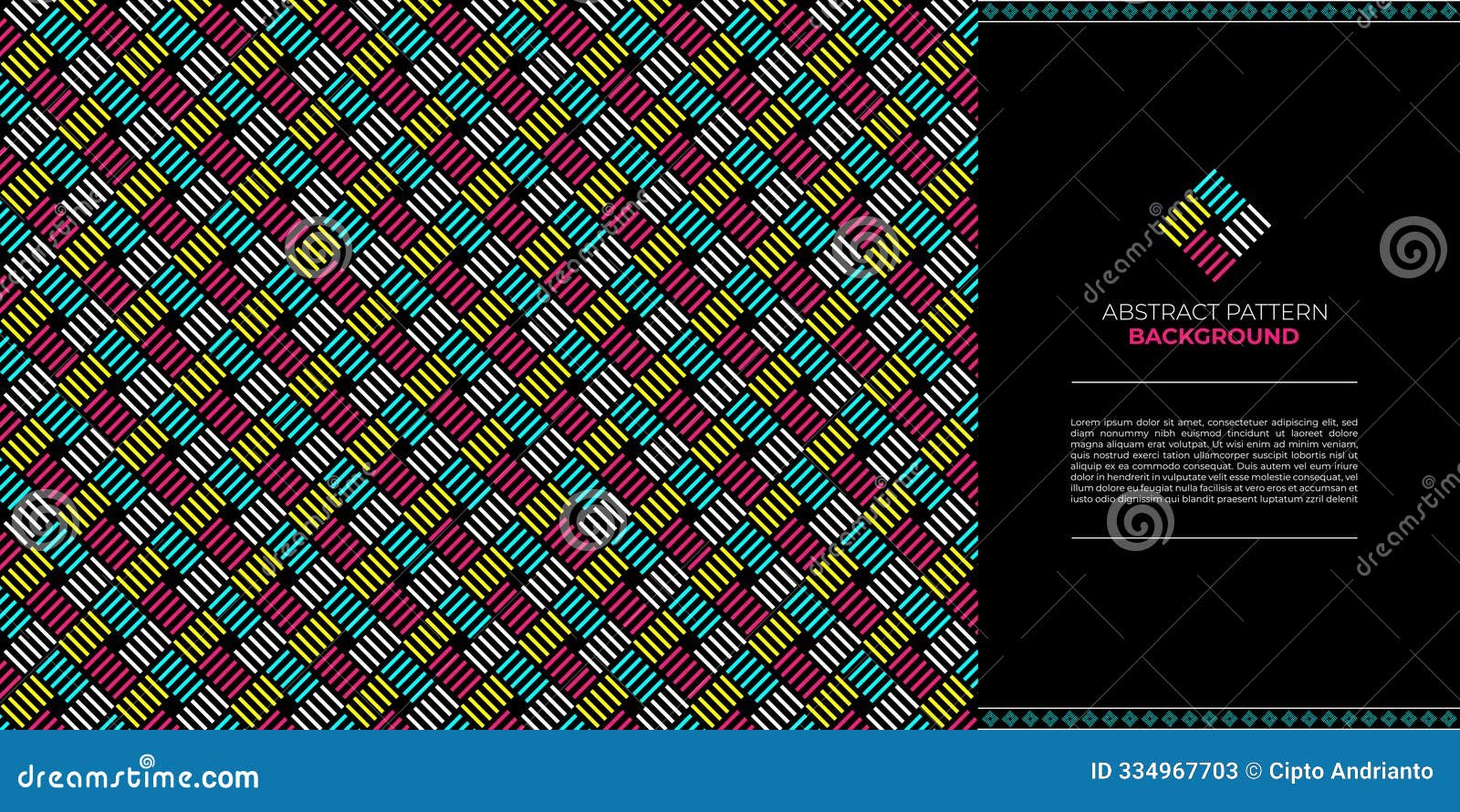 Japanese Traditional Pattern, Cubic Block Pattern with Trend Retro Line ...