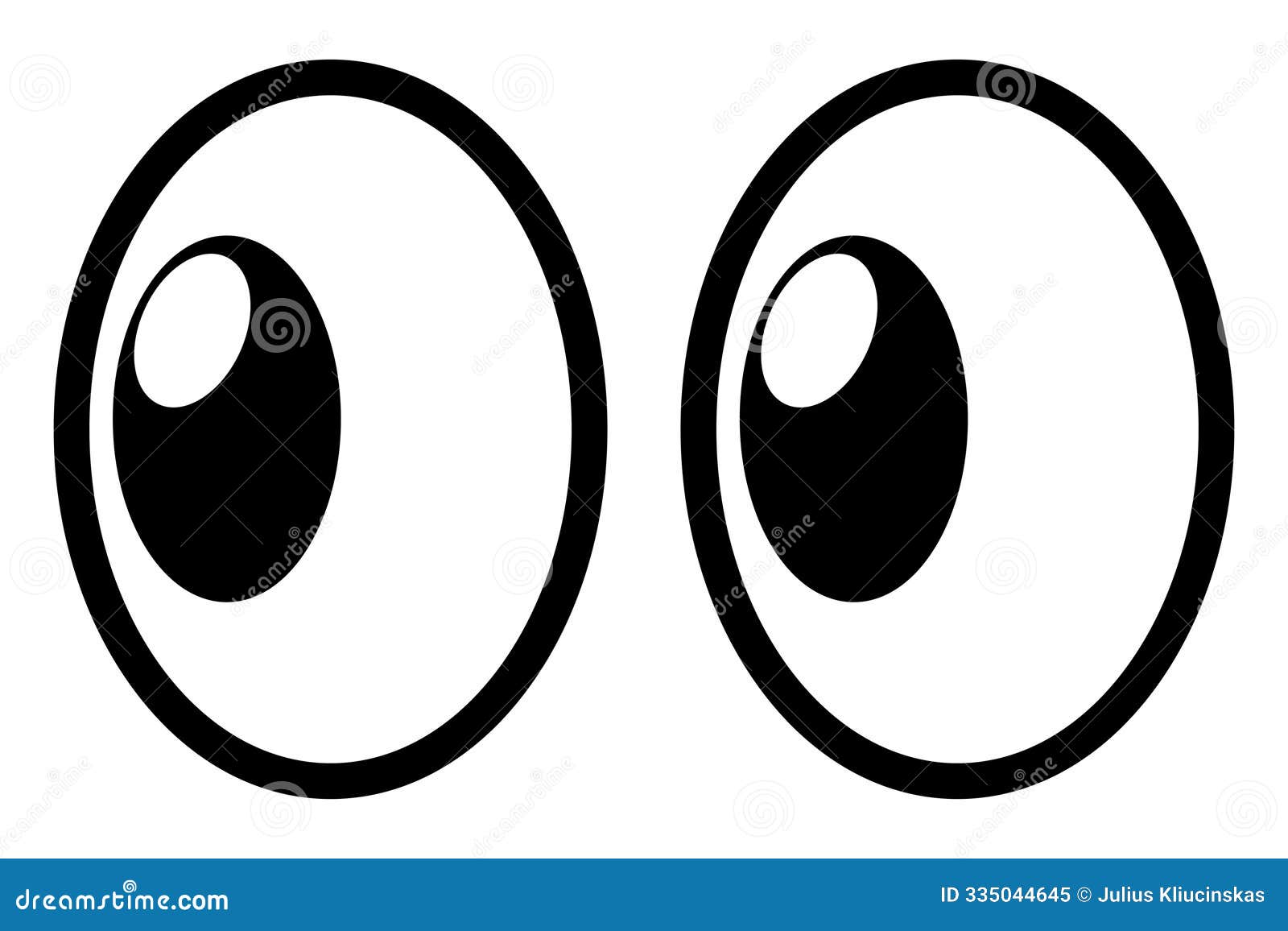 Eyes Looking To One Side. Sideways Glance Vector Icon. Two Eyes Emoji ...