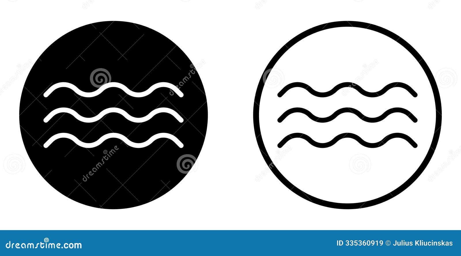 Waves Vector Icon Set. Sea Wave Symbol. Ocean Wave Sign. Water Symbol ...