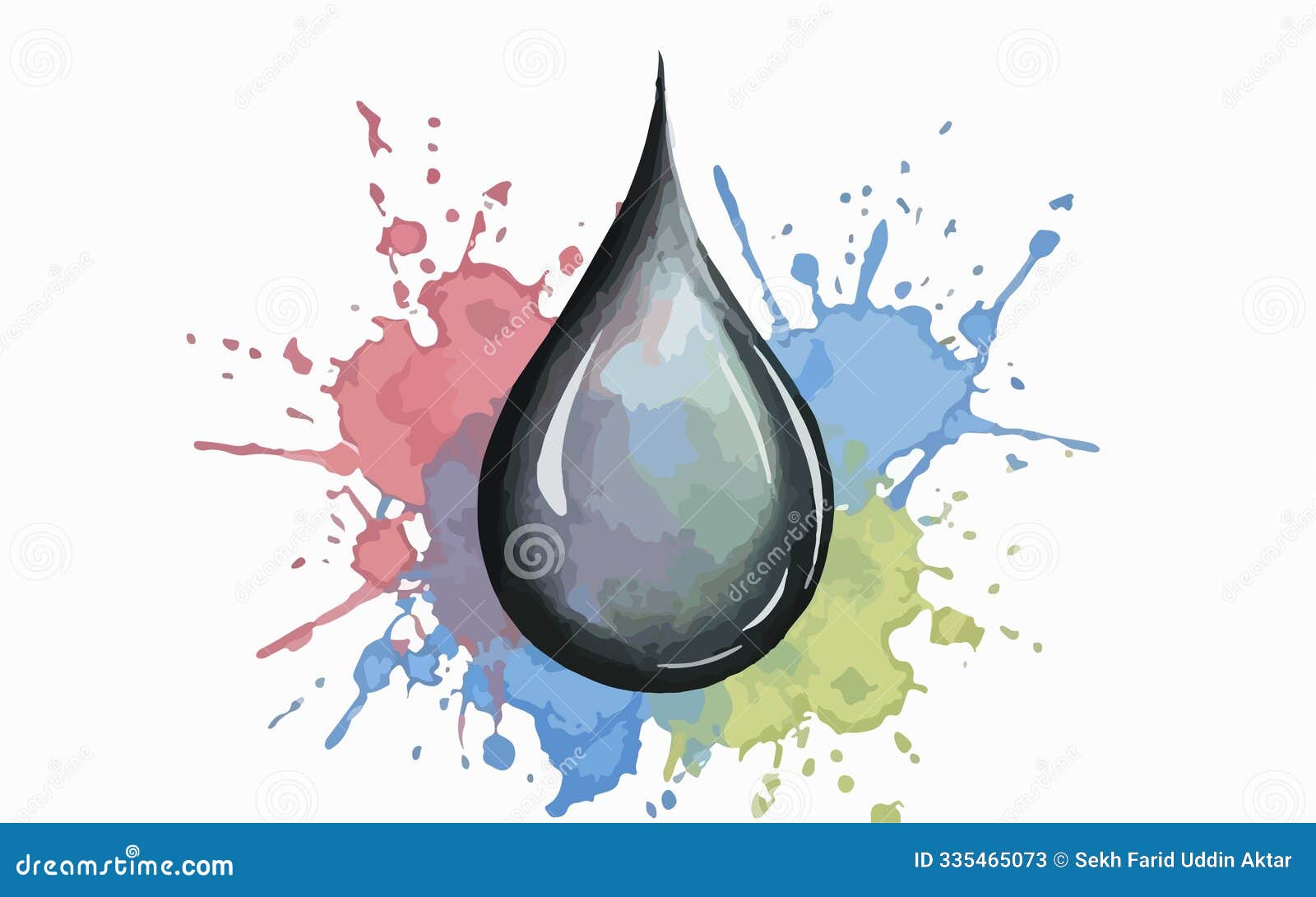 Water Drop Art and Illustration Generative AI Stock Illustration ...