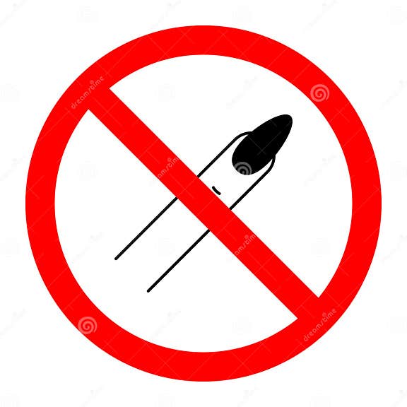 No Nail Sign. Nail Not Allowed. the Red Circle Prohibiting Symbol. No ...