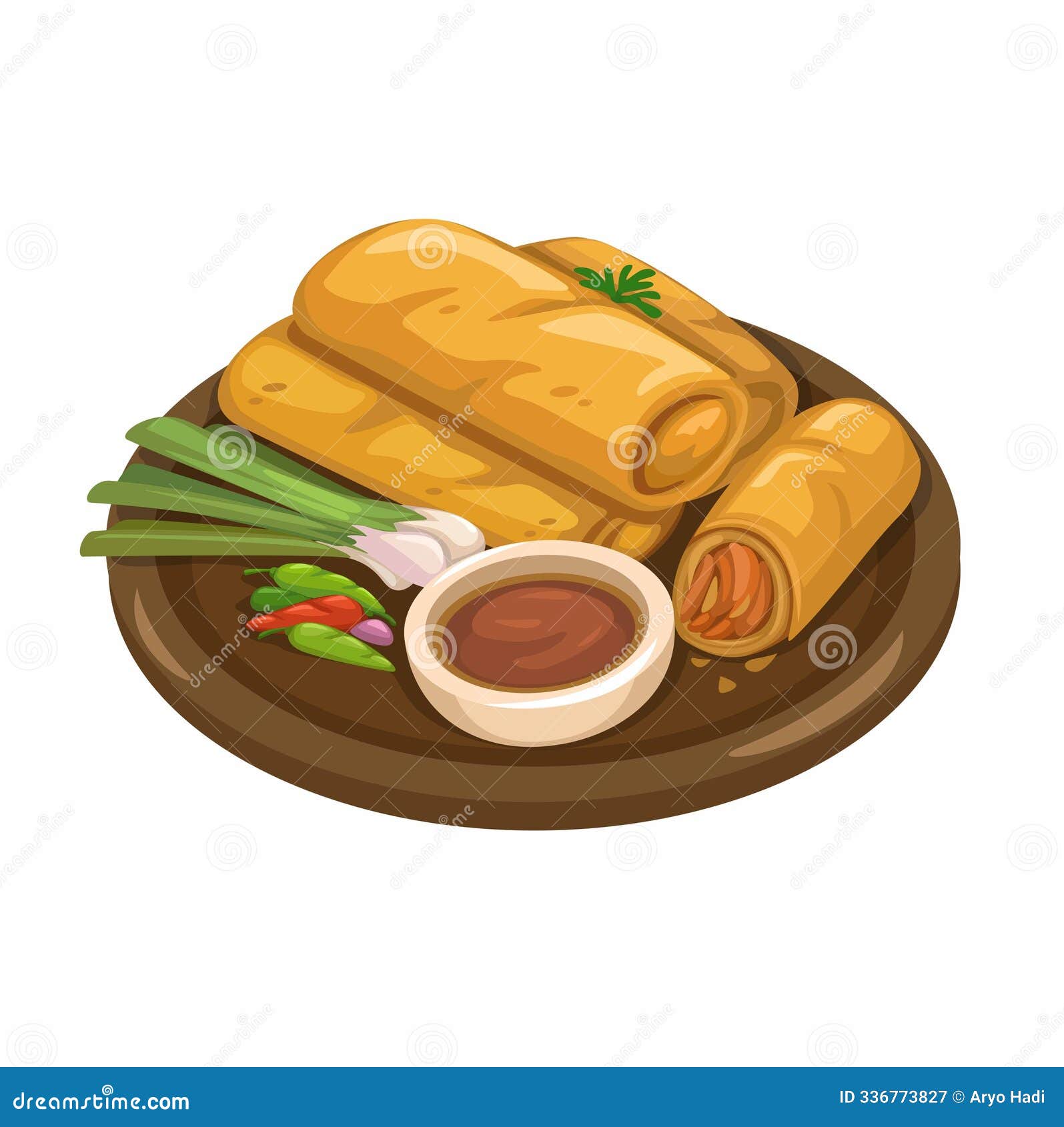 Lumpia Vector Icon, Risol Illustration, Kue Risoles Clip Art, Sosis ...