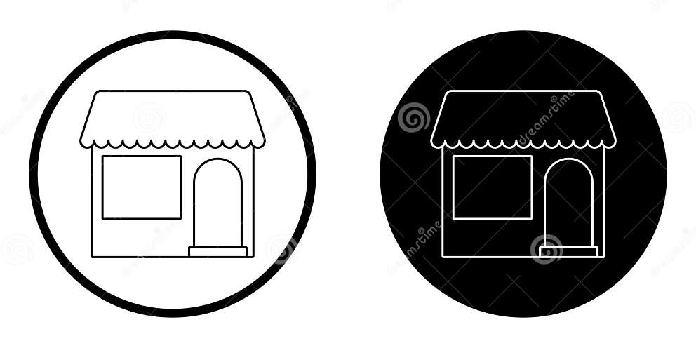 Shop Vector Icon Set. Shopping Store Isolated on White Background ...