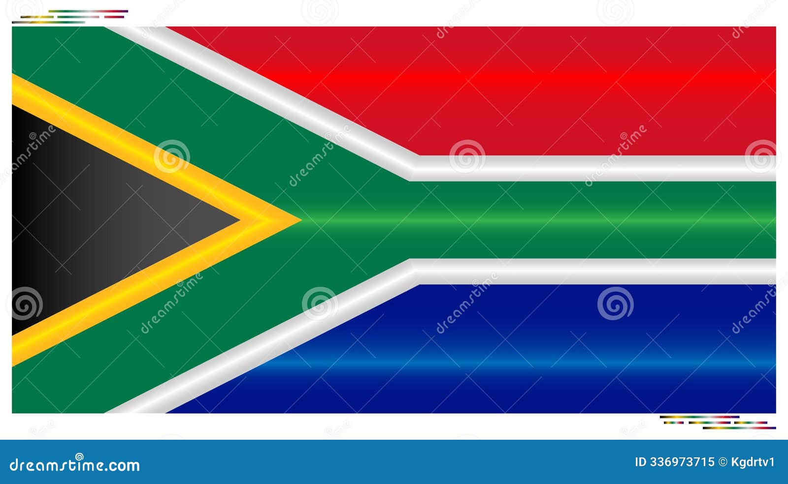 National Flag of South Africa. SA Flag in Rectangle Shape. African ...