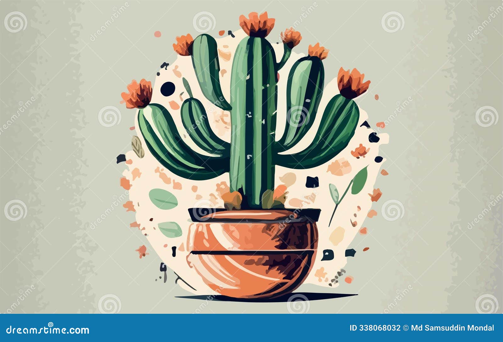 Watercolor Illustration of Cactus, Botanical Illustration, Flowers ...