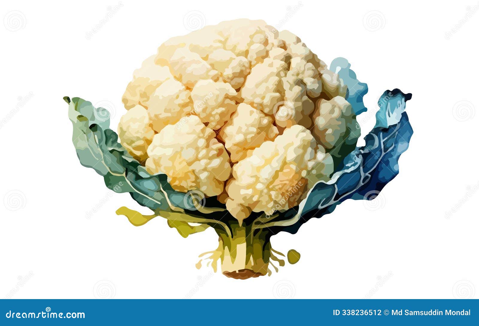 Watercolor Illustration of Cauliflower, Botanical Illustration, Flowers ...