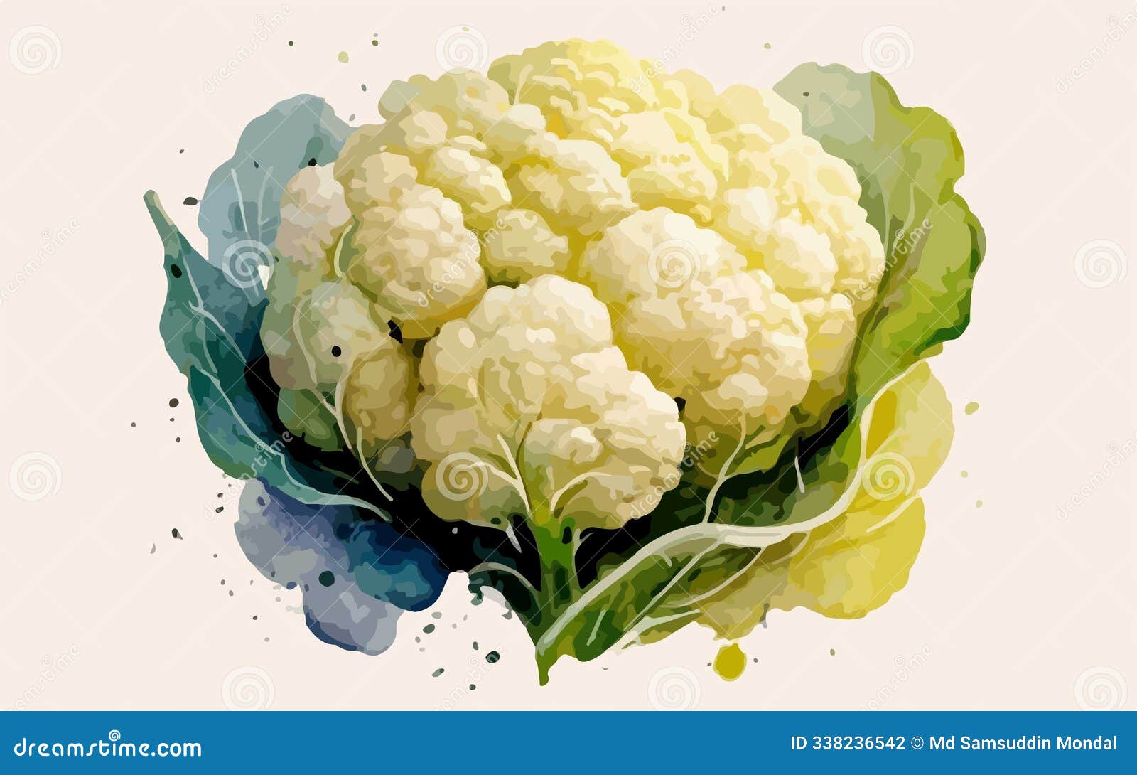 Watercolor Illustration of Cauliflower, Botanical Illustration, Flowers ...