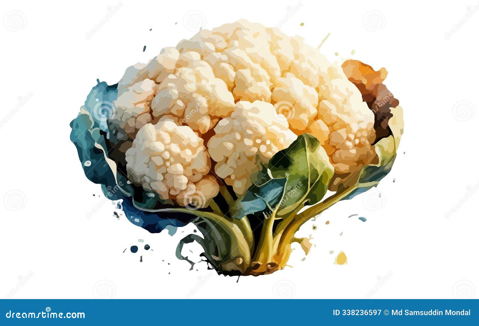 Watercolor Illustration of Cauliflower, Botanical Illustration, Flowers ...