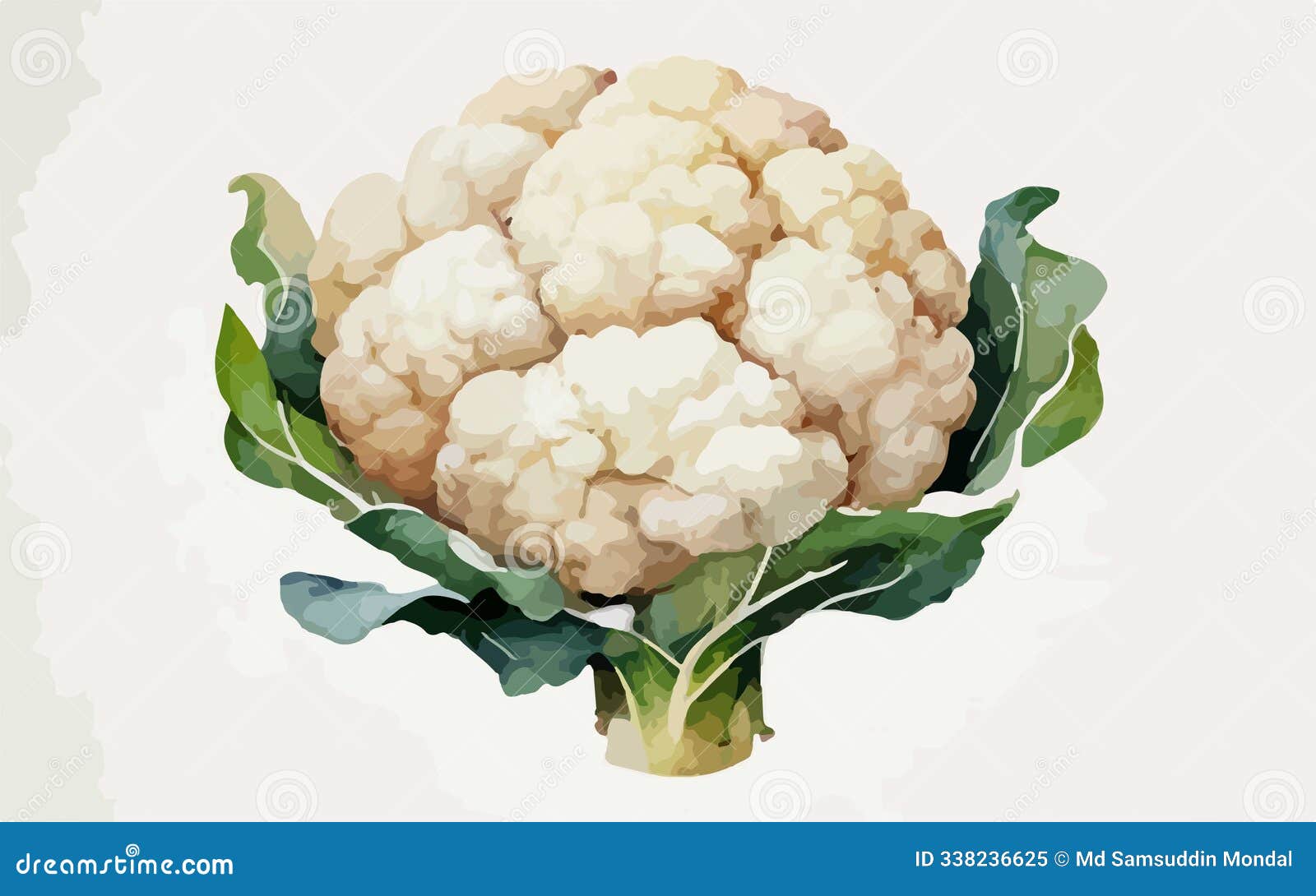 Watercolor Illustration of Cauliflower, Botanical Illustration, Flowers ...