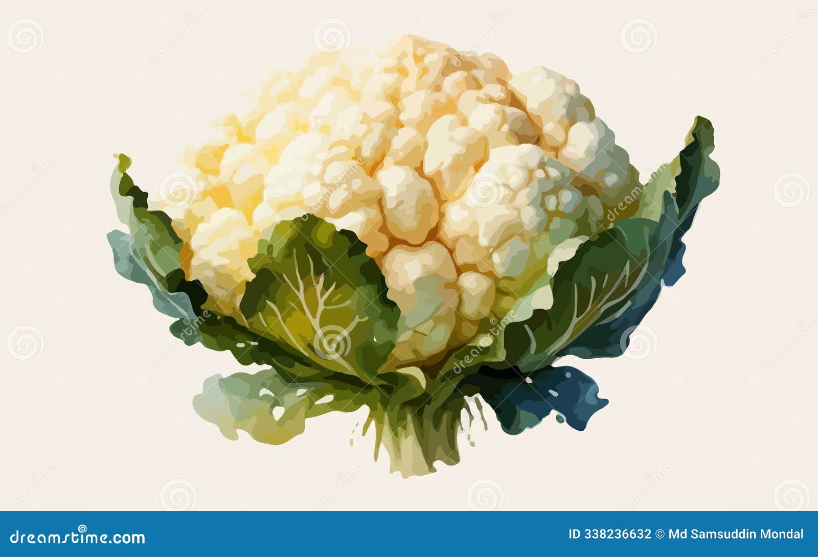 Watercolor Illustration of Cauliflower, Botanical Illustration, Flowers ...