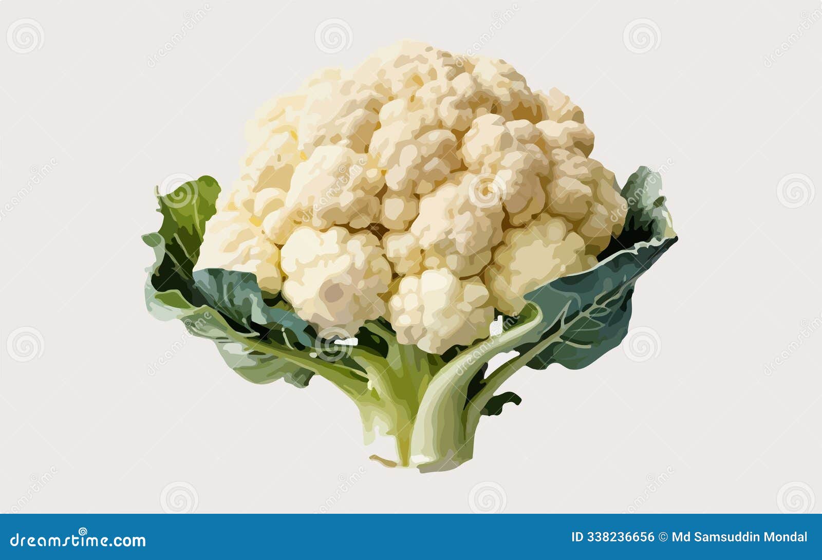 Watercolor Illustration of Cauliflower, Botanical Illustration, Flowers ...