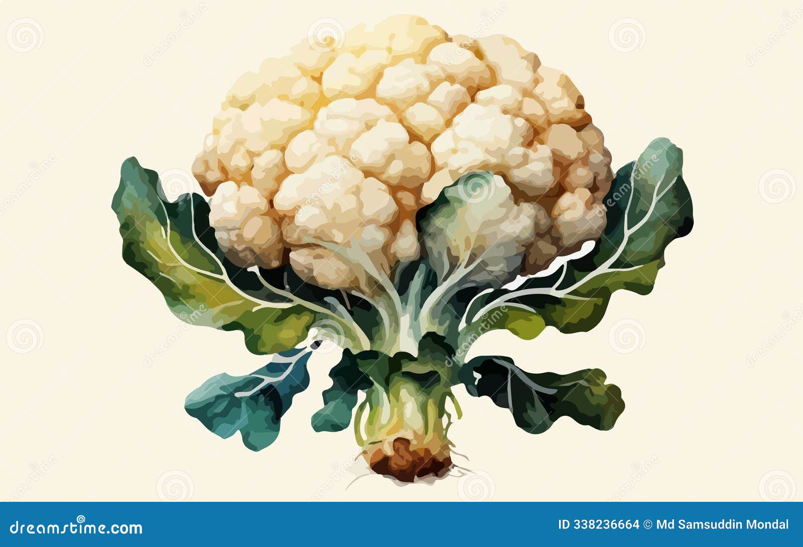Watercolor Illustration of Cauliflower, Botanical Illustration, Flowers ...